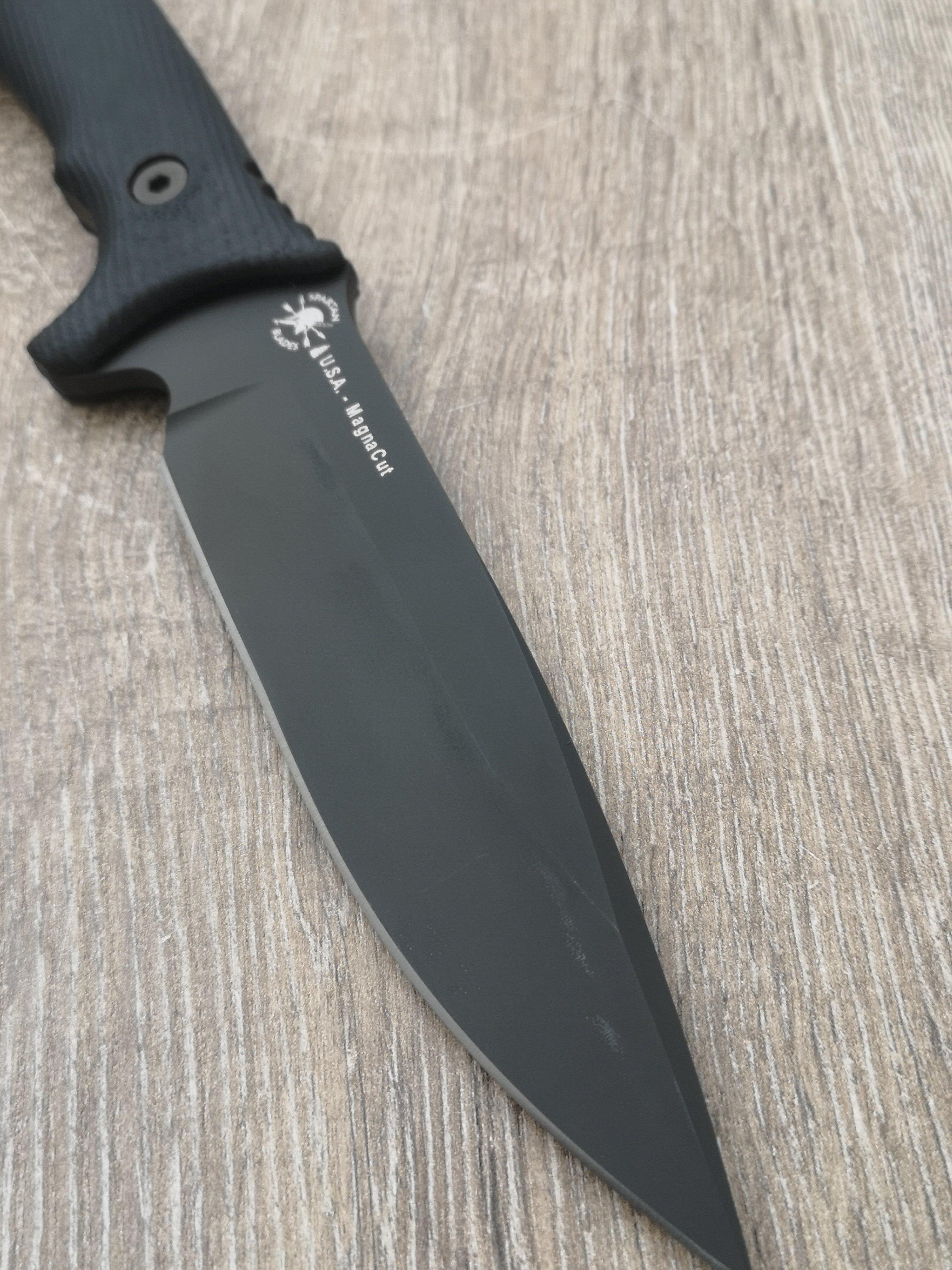 Spartan Blades Harsey Difensa SB19BKBKKYBK Black, Black Micarta ...