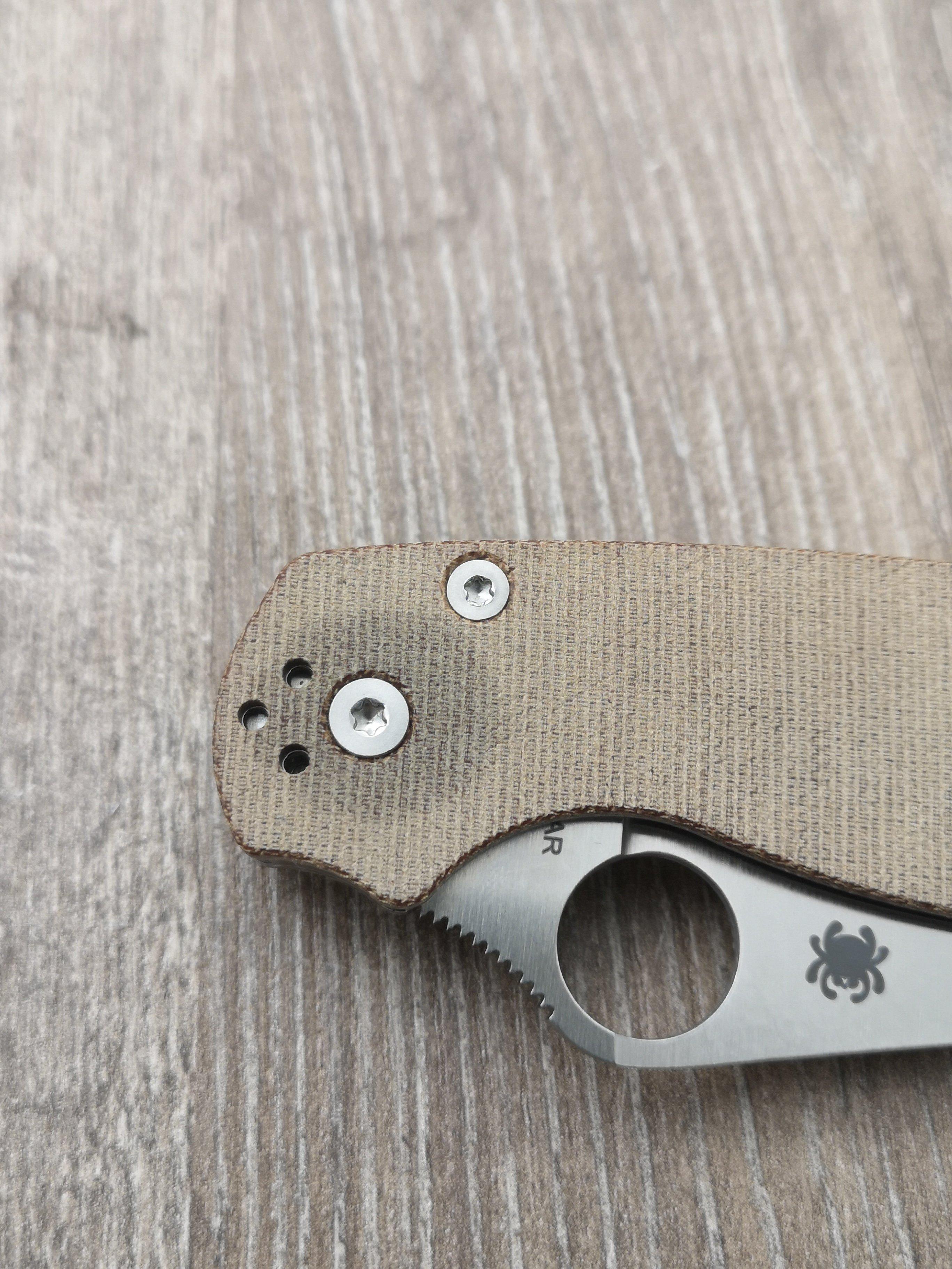 Spyderco C81MPCW2 Paramilitary 2 Brown Canvas Micarta CruWear pocket ...