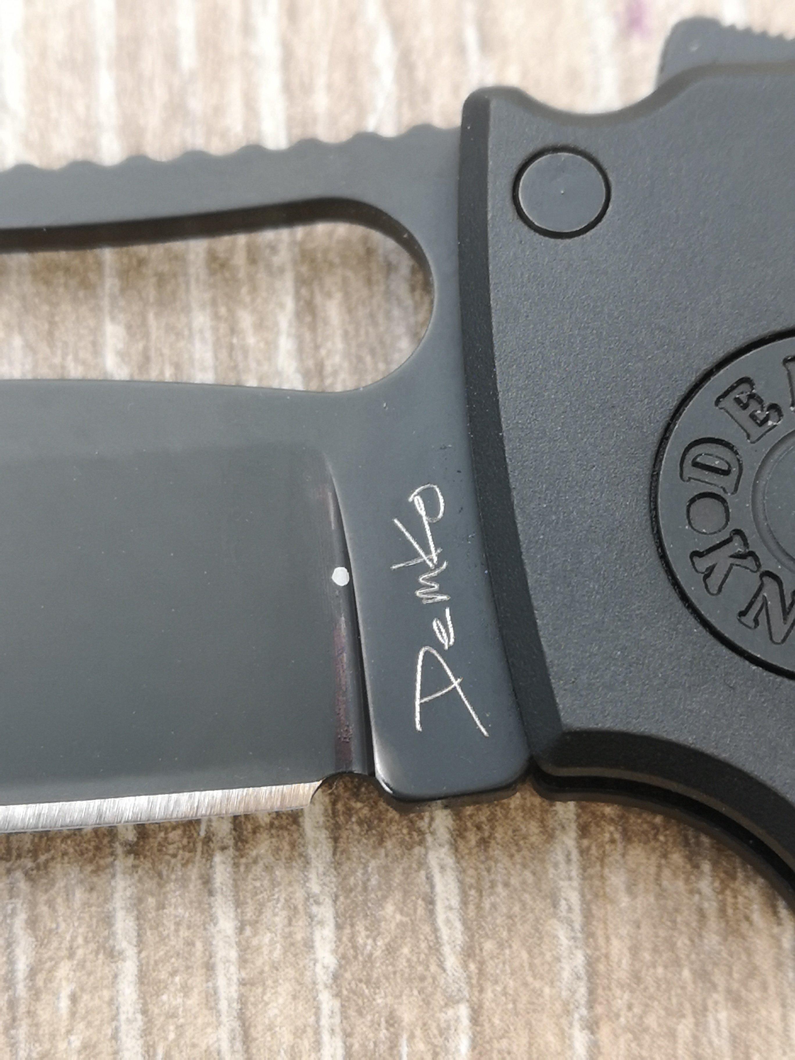 Demko Knives Shark-Cub Shark-Lock Slicer Shark SC-20CV-DLC-BLK-SS Stealth Black Anodized ...