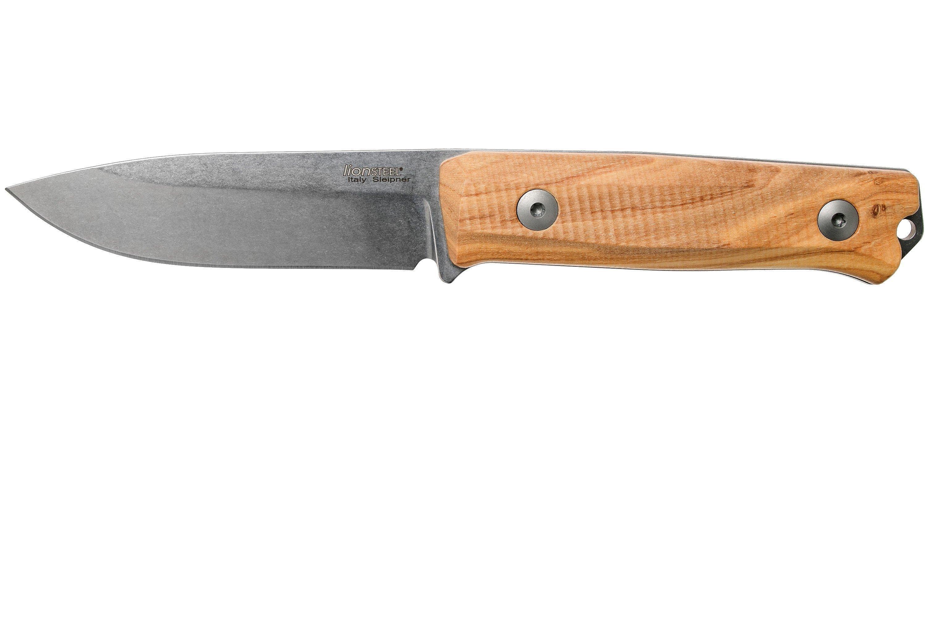 LionSteel B40 olivewood B40-UL bushcraft knife | Advantageously ...