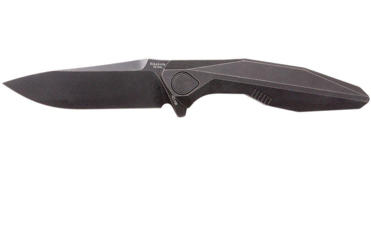Rike Knife 1508S M390 Integral Taschenmesser, Blackwashed | Günstiger ...