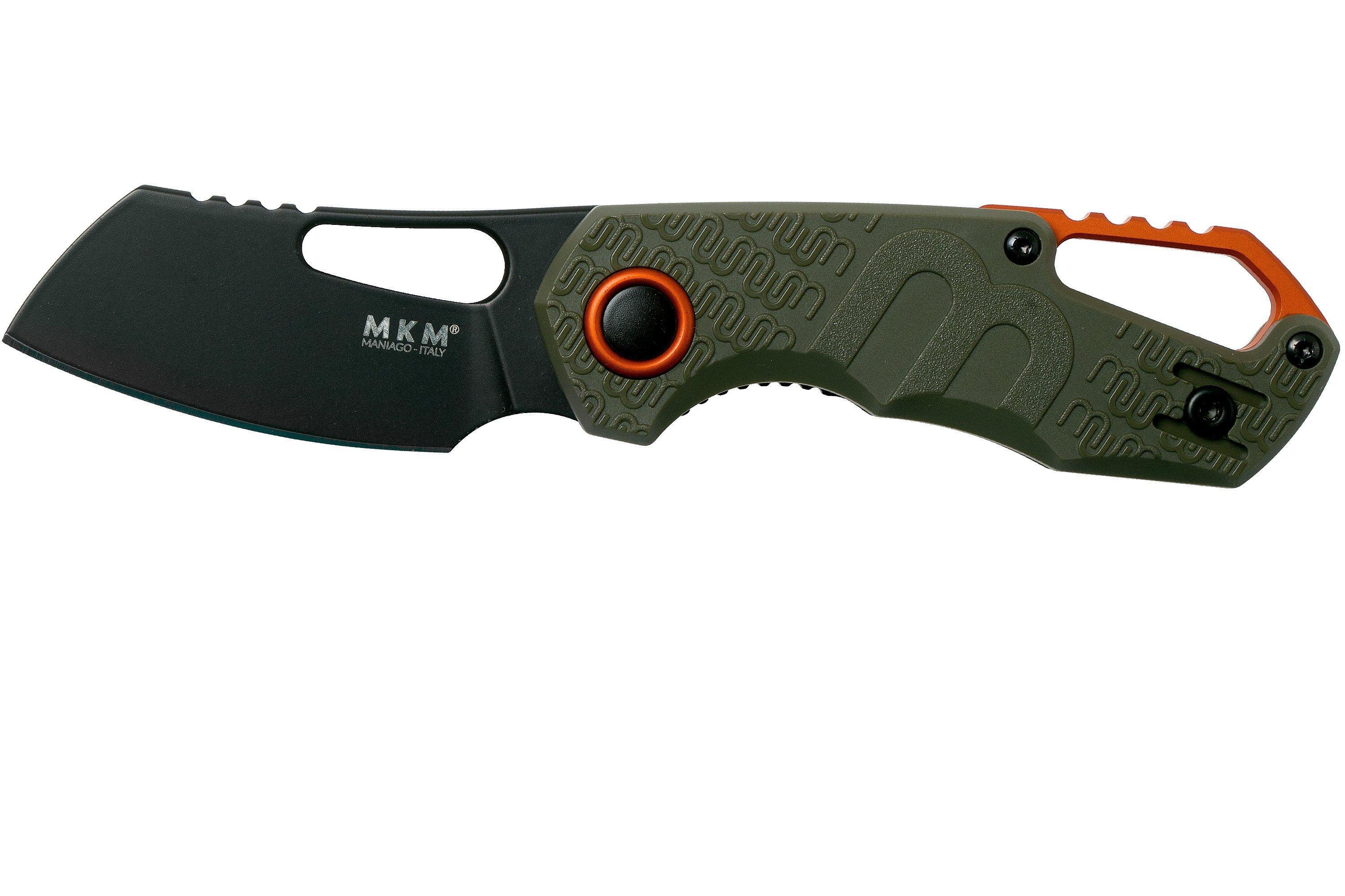 MKM Isonzo FX03-2PGO Cleaver OD Green FRN, Black Blade Taschenmesser ...