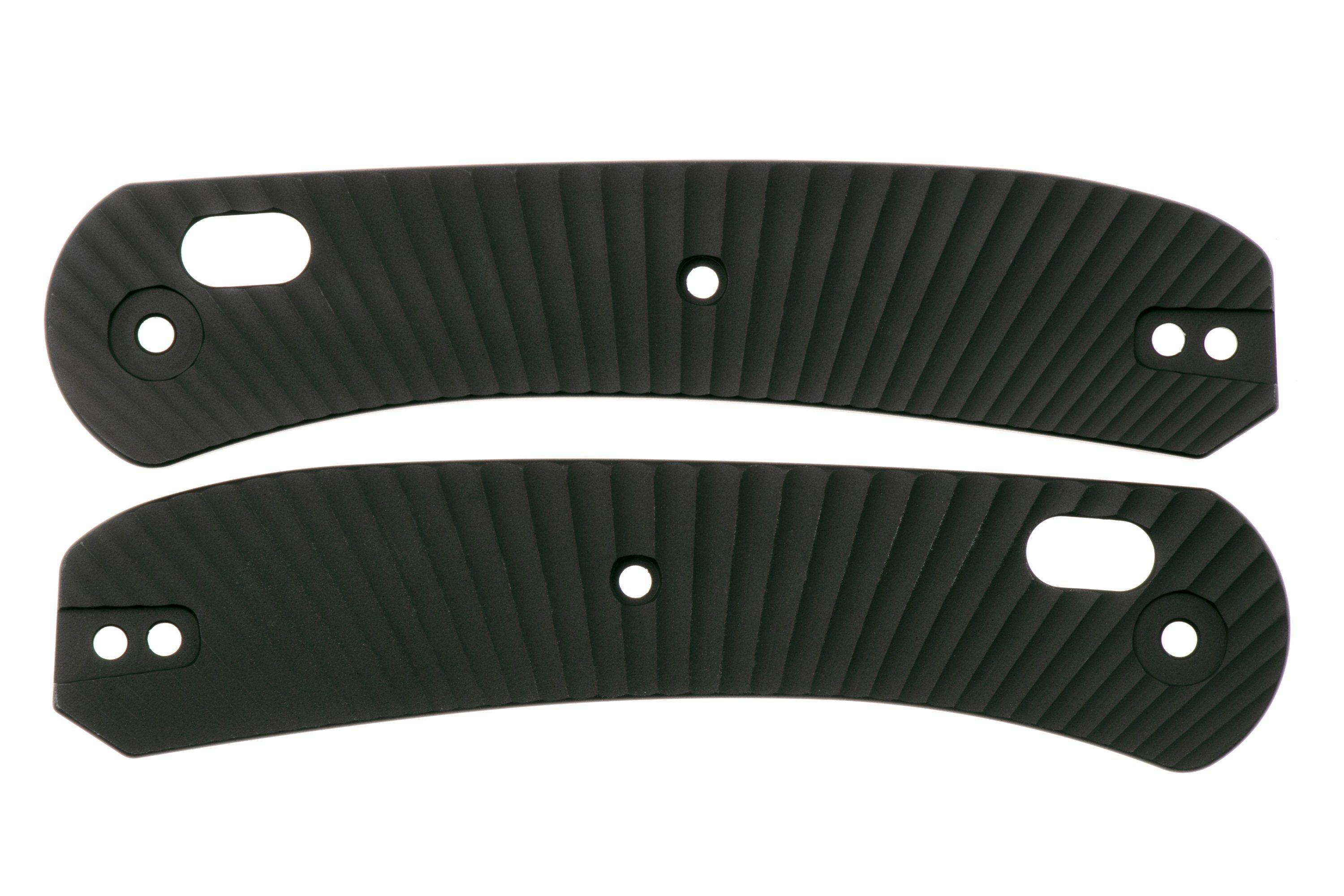 Knafs Lander 2 Knife Scales KNAFS-00295 Black Aluminum Solar Flare ...