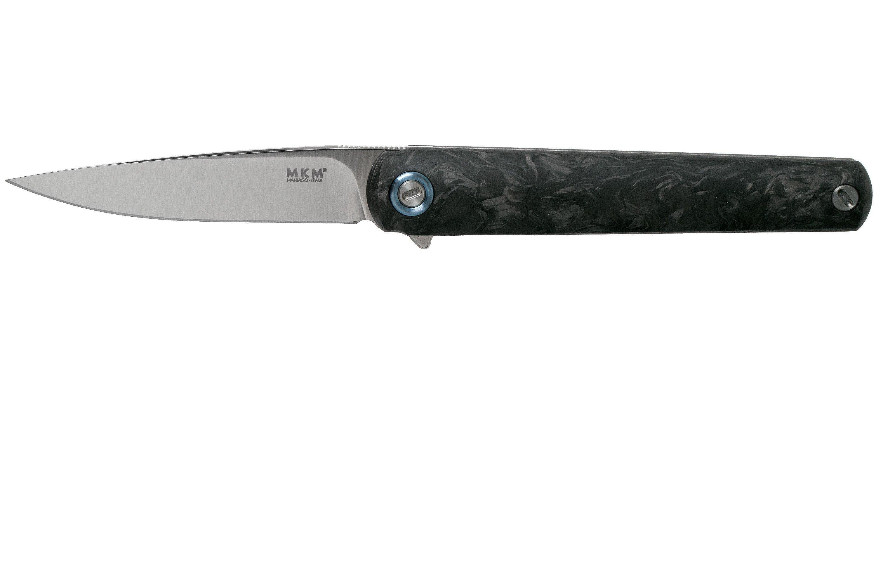 MKM Flame Drop FL01-FCT Marble Carbon Fibre pocket knife, Michael Zieba ...