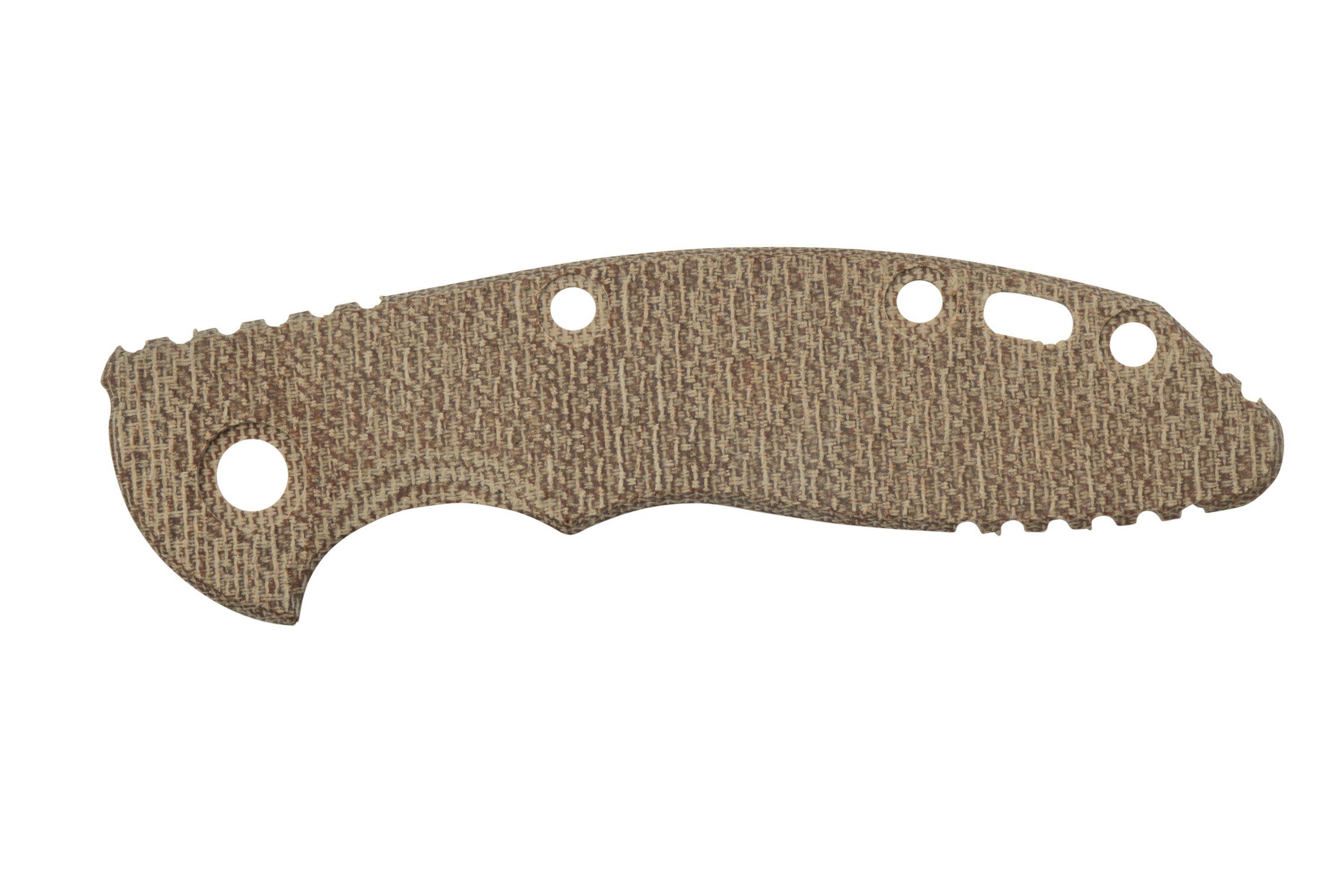 Rick Hinderer XM-18 3" plaquette de manche, Textured Natural Micarta ...