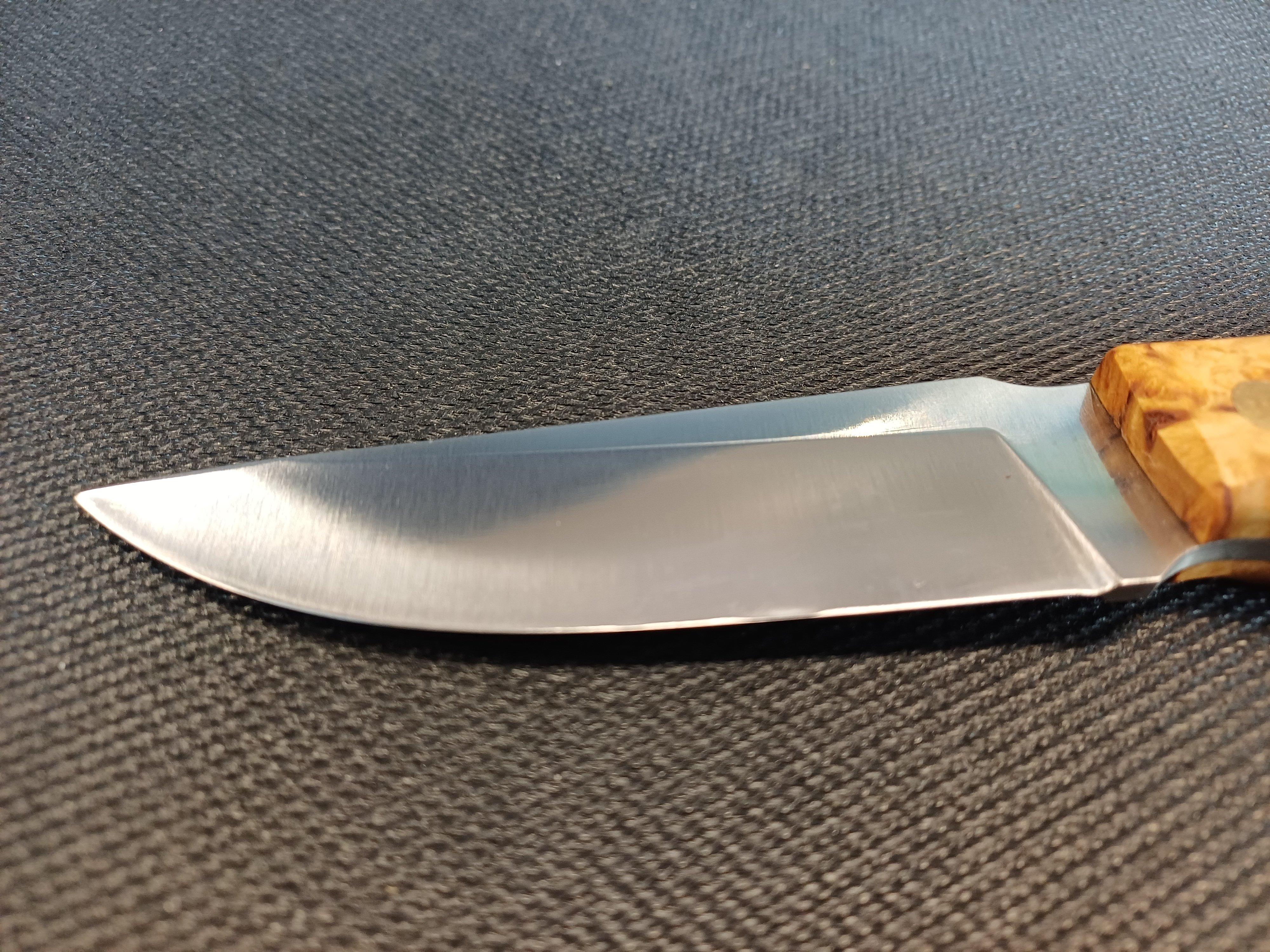 Nordic Knife Design Otter 2055, Satin 14C28N, Curly Birch ...