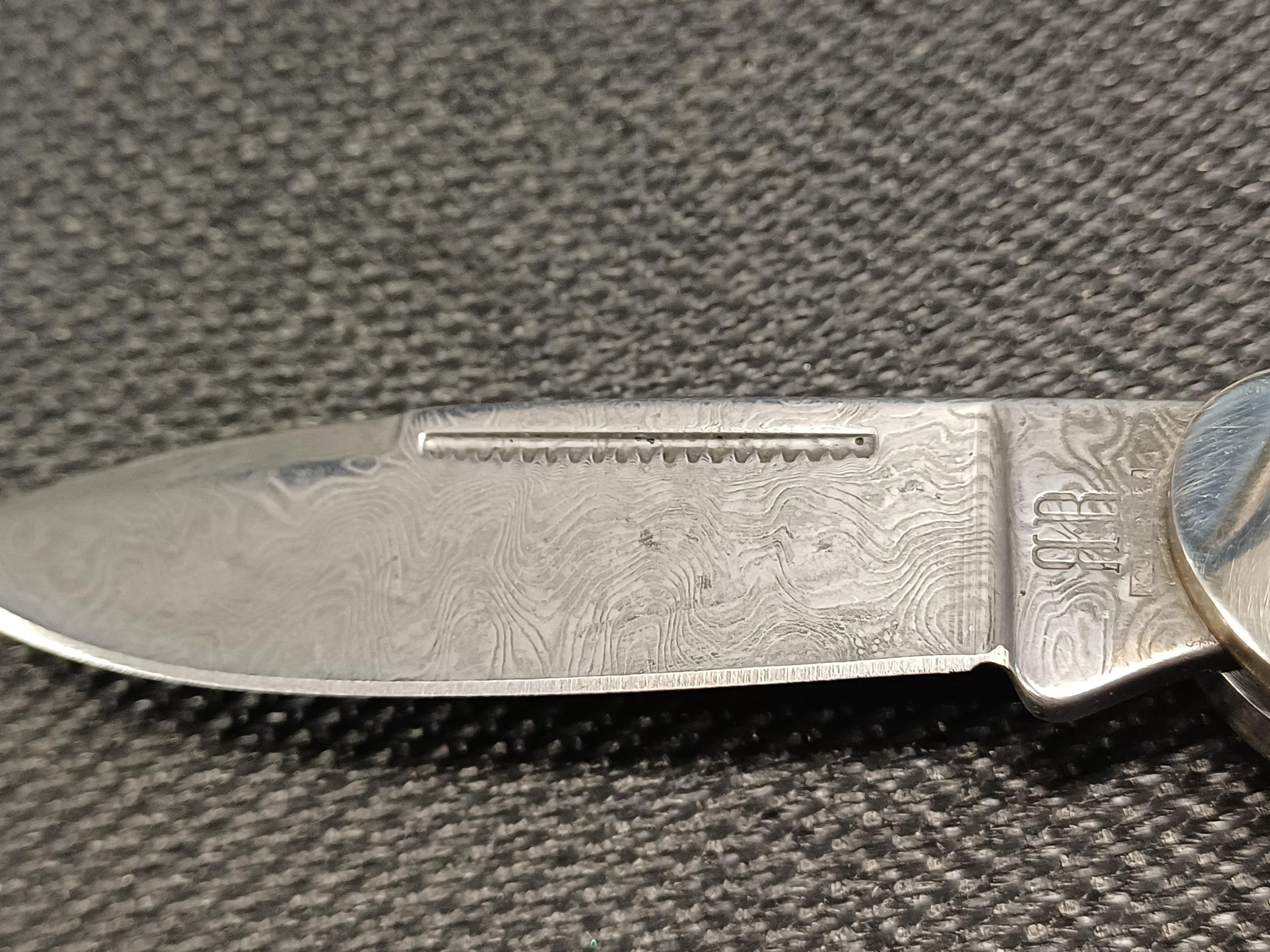 Rough Ryder Canoe Cinnamon Stag RR2156 Damascus slipjoint pocket knife ...