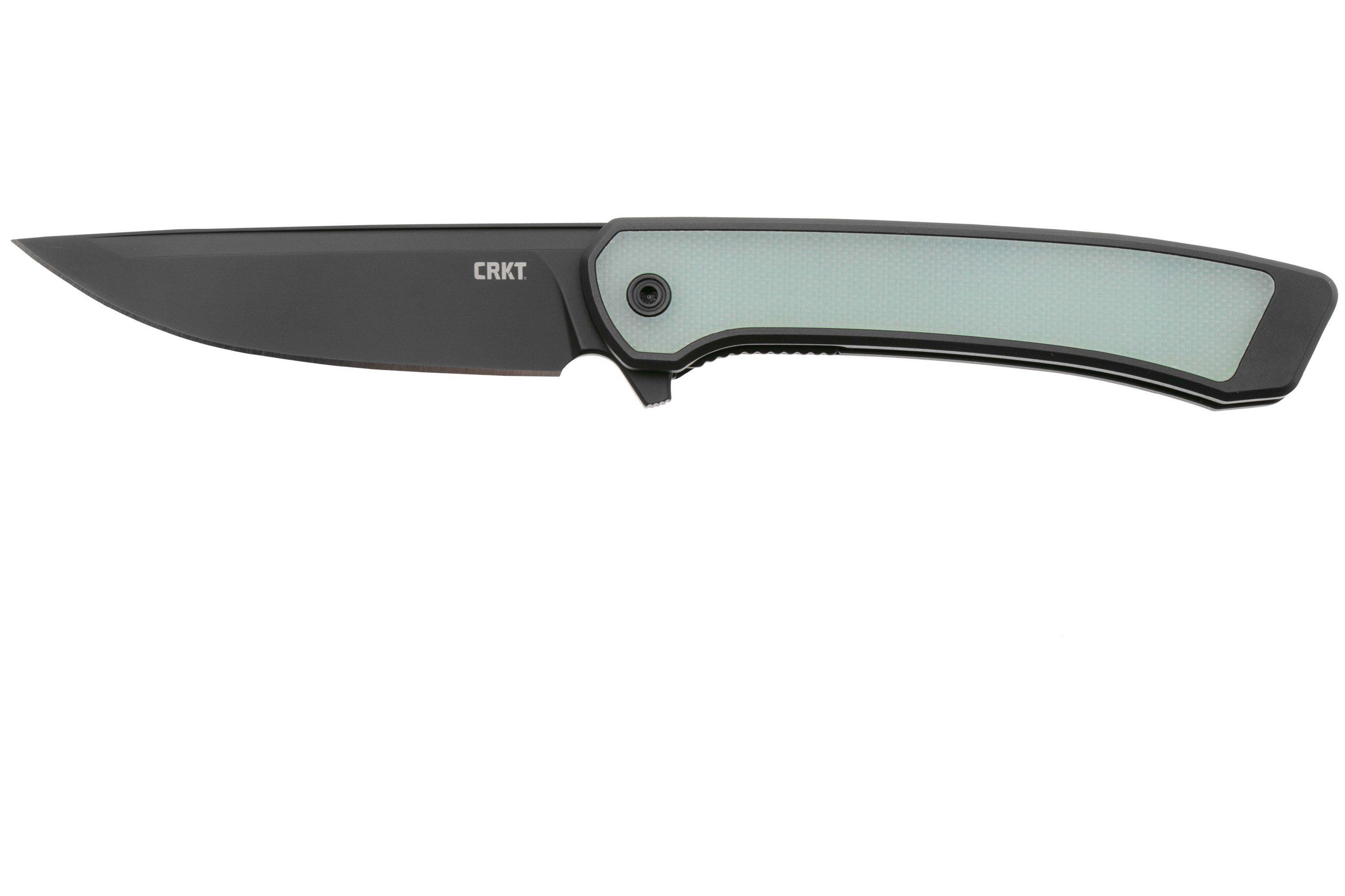 CRKT Q Compact 7077J Black DLC CPM S35VN, Black DLC Aluminum, Gray G10 ...