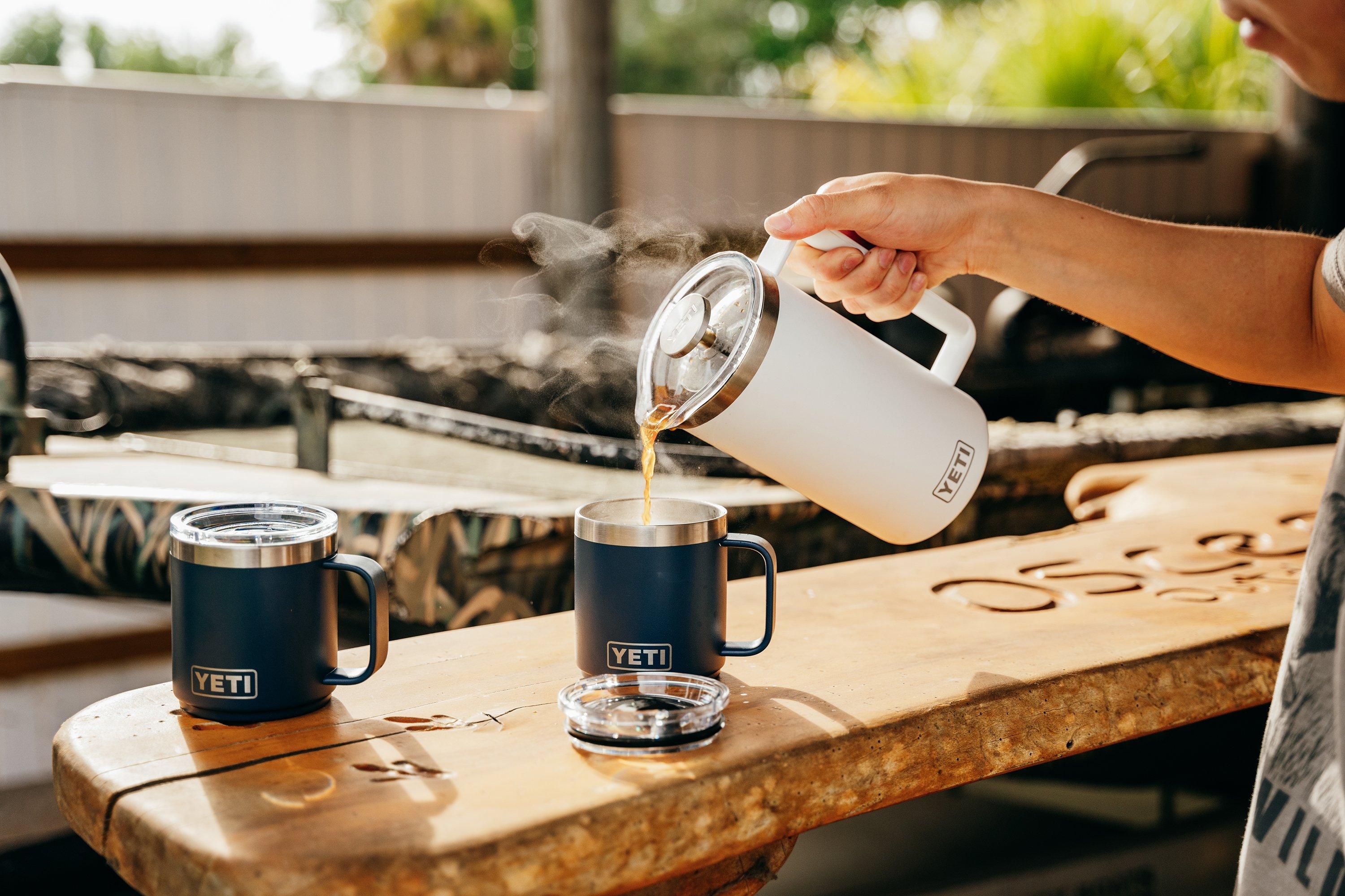 Yeti Rambler French Press 64oz Twist-To-Lock Lid, White, thermos french ...