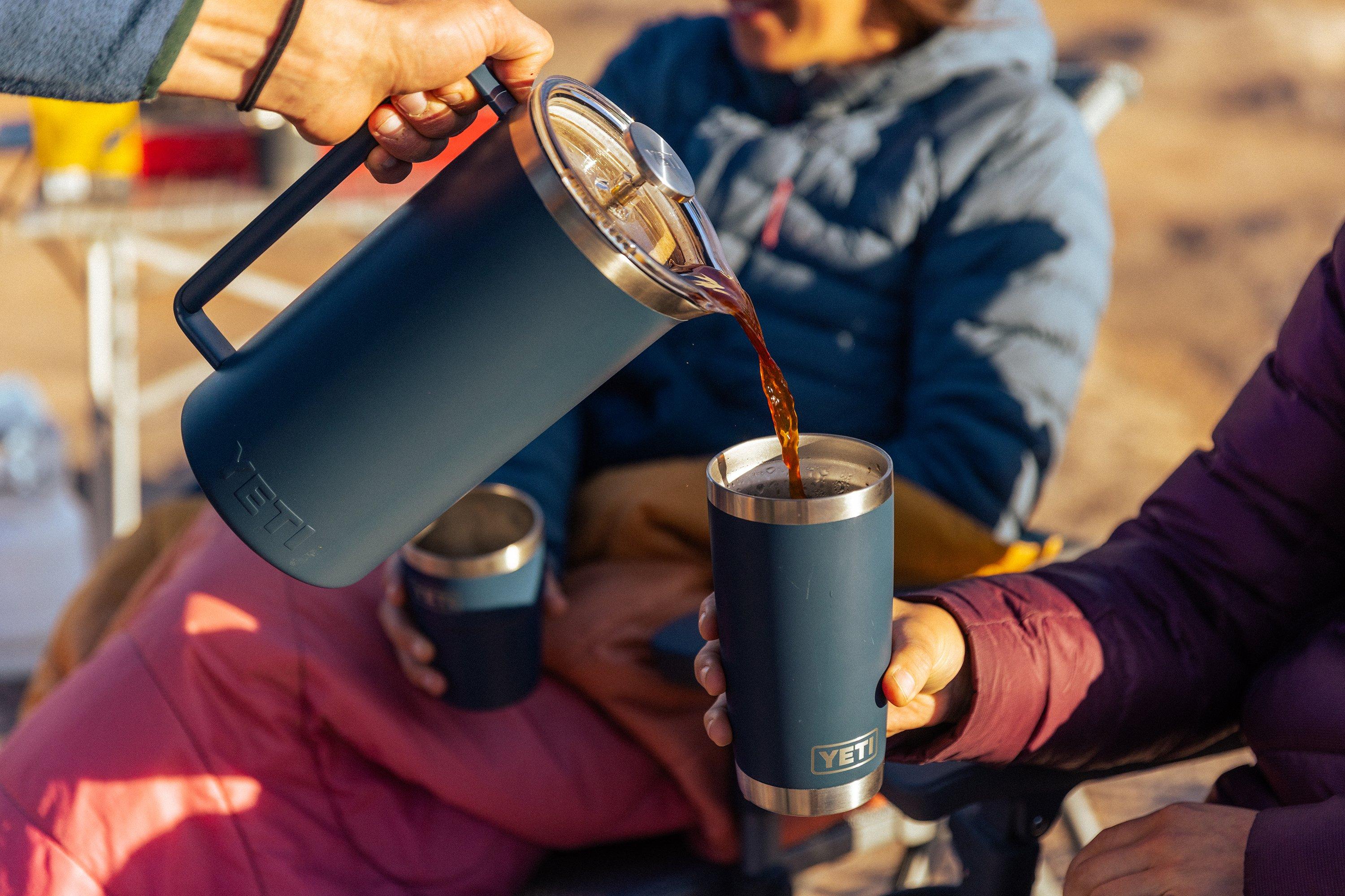 Yeti Rambler French Press 64oz Twist-To-Lock Lid, White, thermos french ...