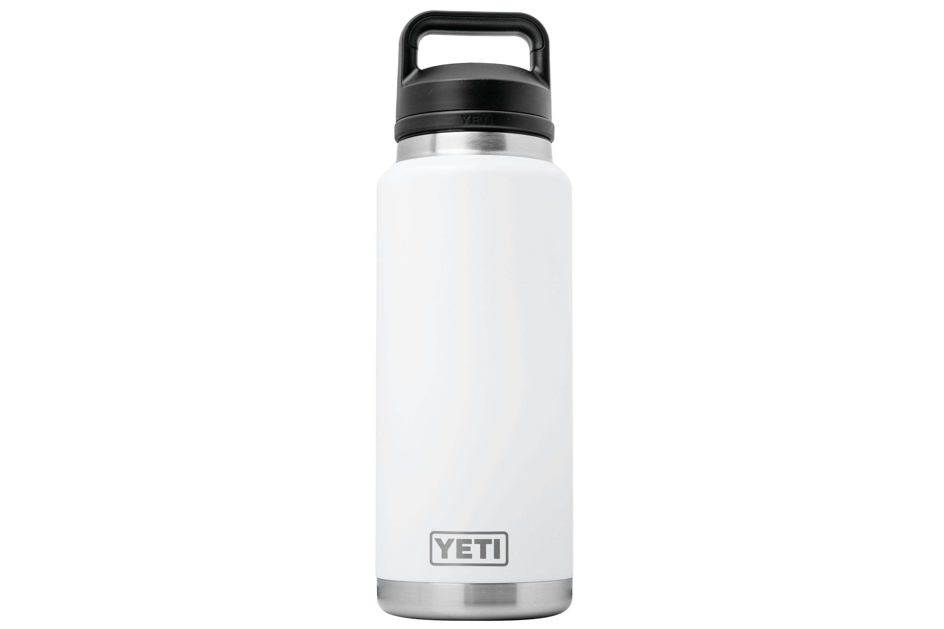 Yeti Rambler Bottle 36oz Chug Cap, White, thermos bottle with drinking ...