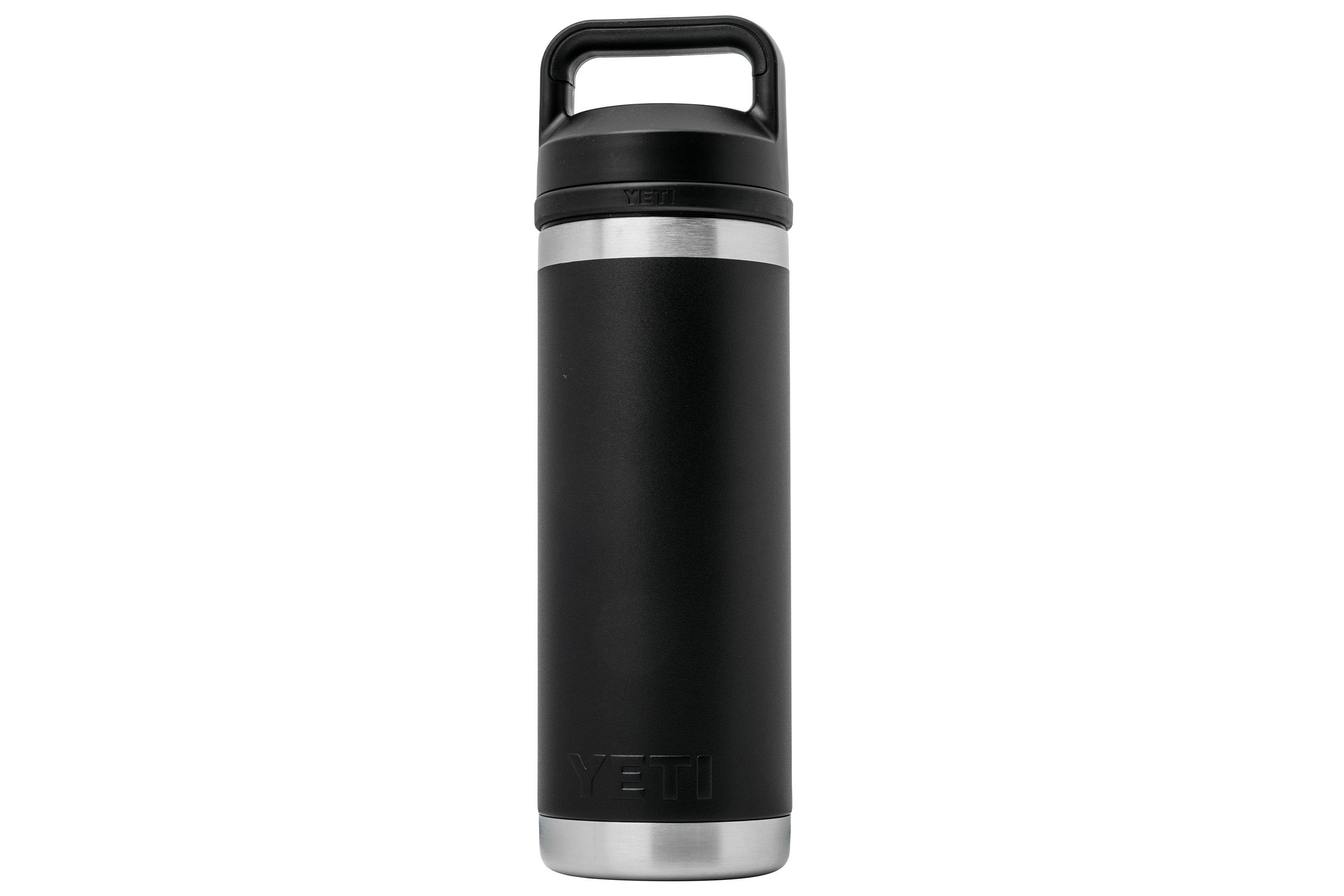 Yeti Rambler Bottle 18oz Chug Cap, Black, botella térmica con boquilla ...