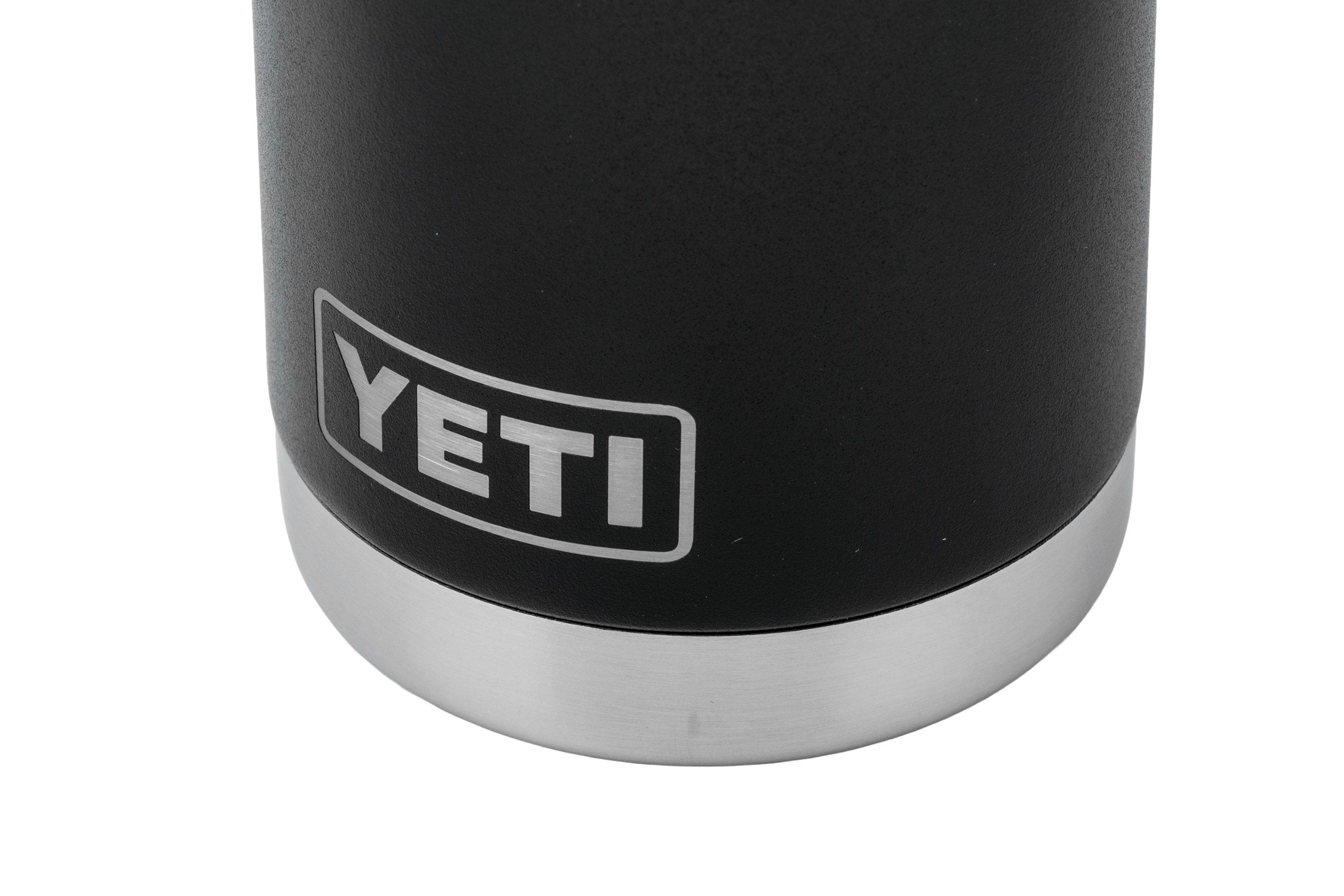 Yeti Rambler Bottle 18oz Chug Cap, Black, thermos bottle with drinking ...