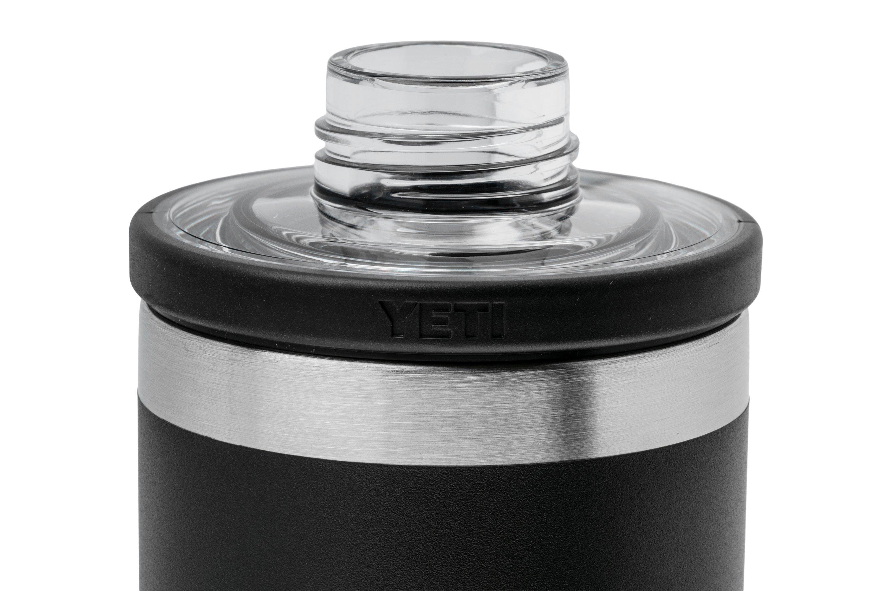 Yeti Rambler Bottle 18oz Chug Cap, Black, thermos bottle with drinking ...