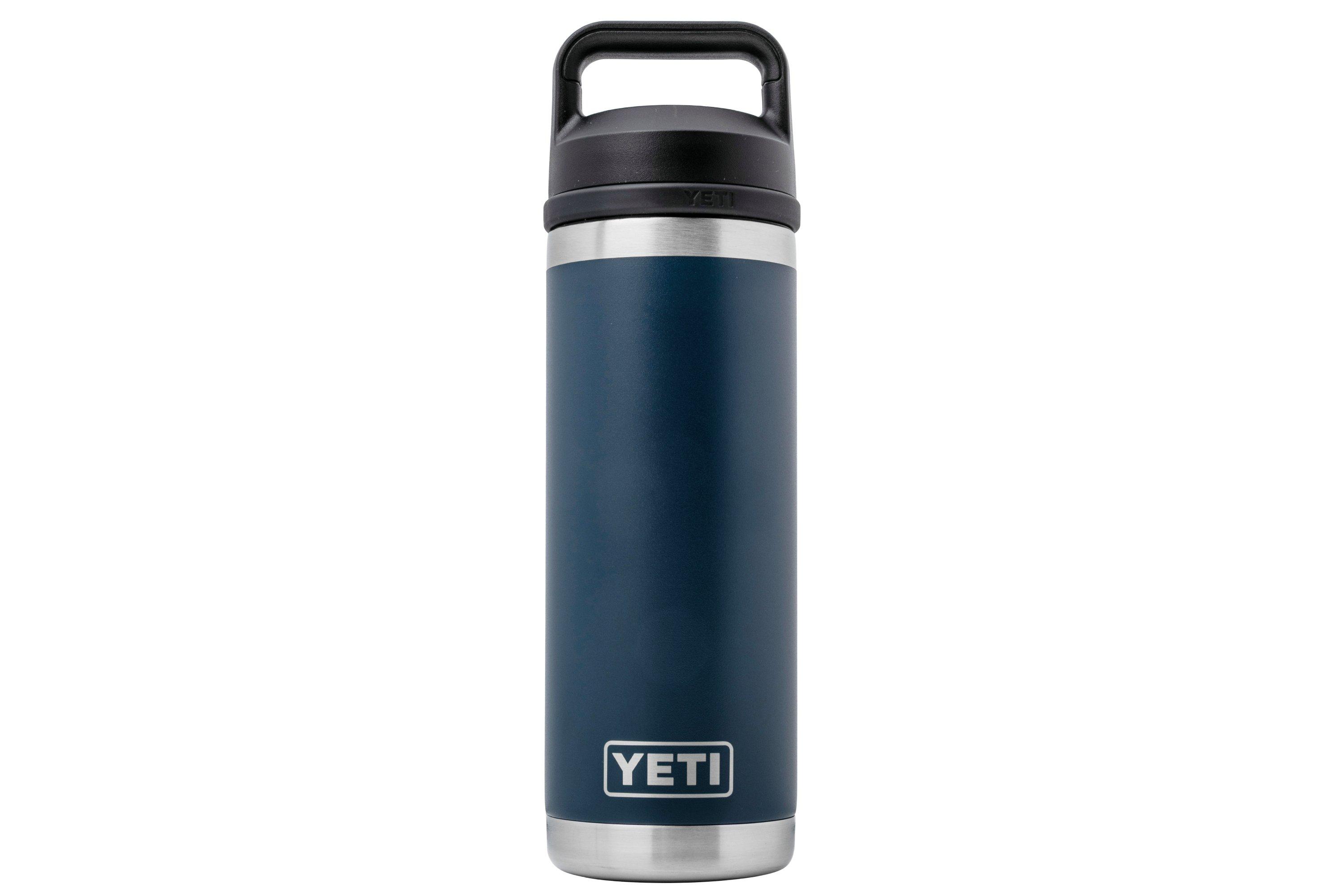 Yeti Rambler Bottle 18oz Chug Cap, Navy Blue, thermos bottle with ...