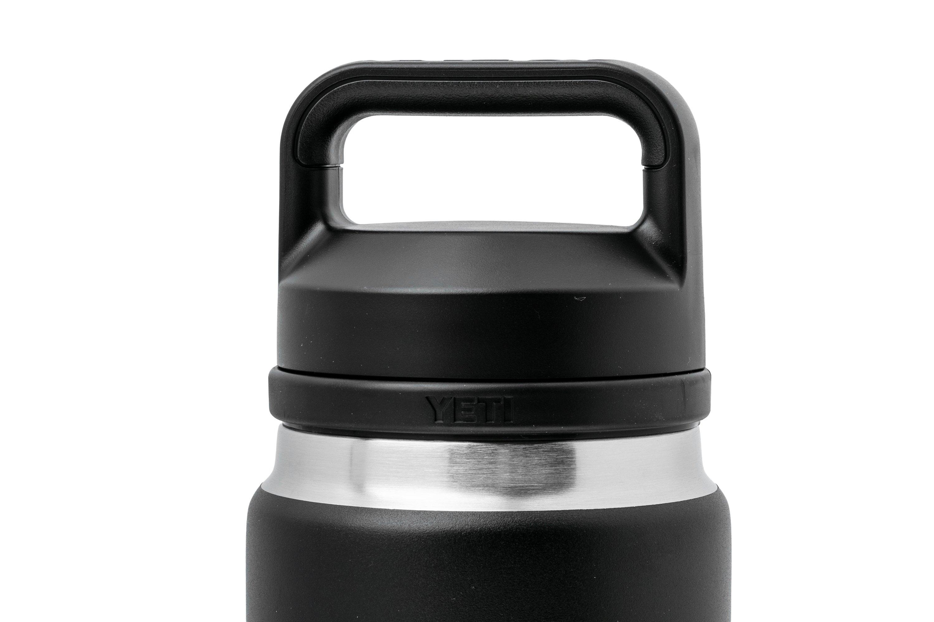 Yeti Rambler Bottle 26oz Chug Cap, Black, thermos bottle with drinking ...
