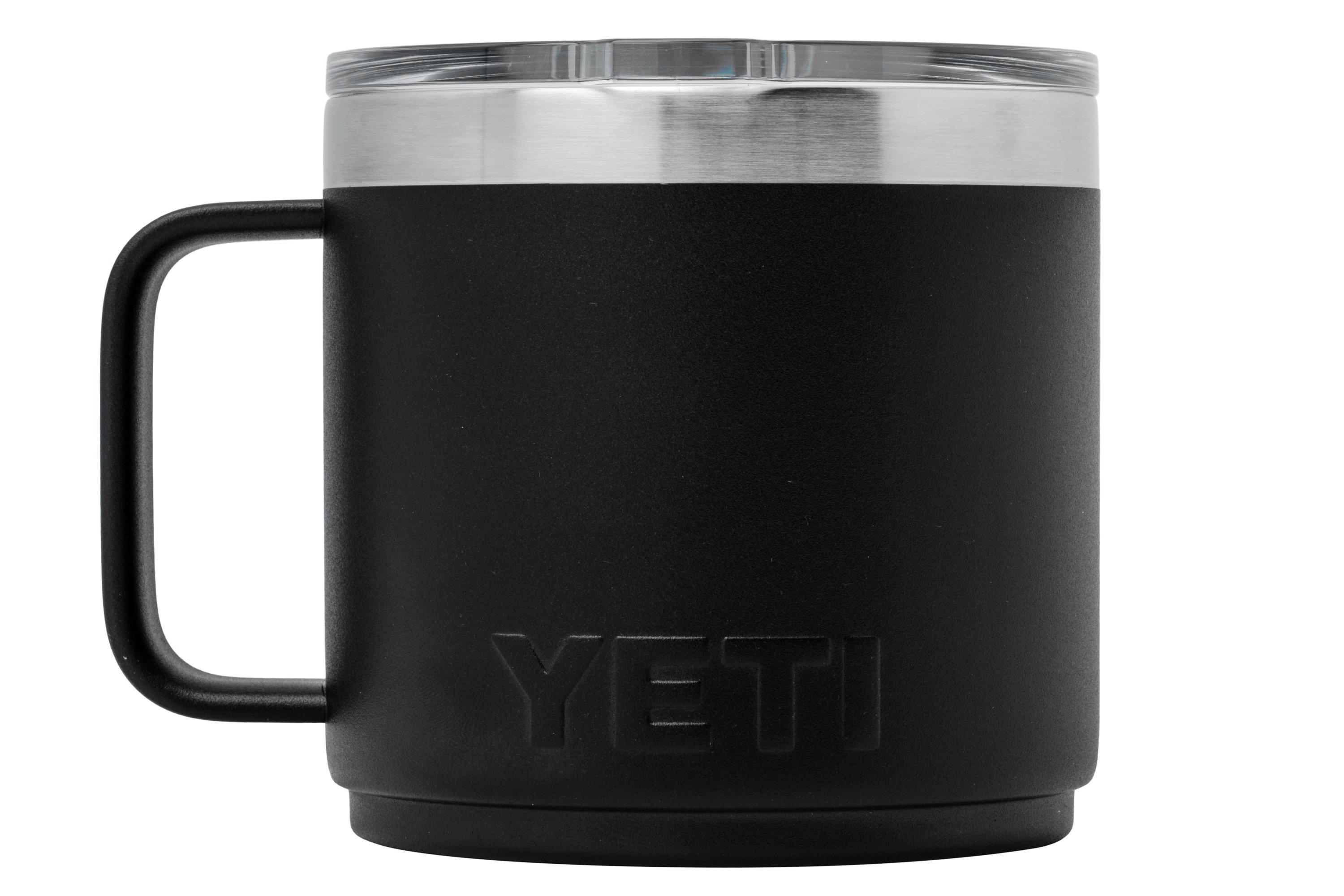 Yeti Rambler Stackable Mug 14oz Mag Slider Lid, Black, stapelbare Tasse mit Deckel, 414 ml ...