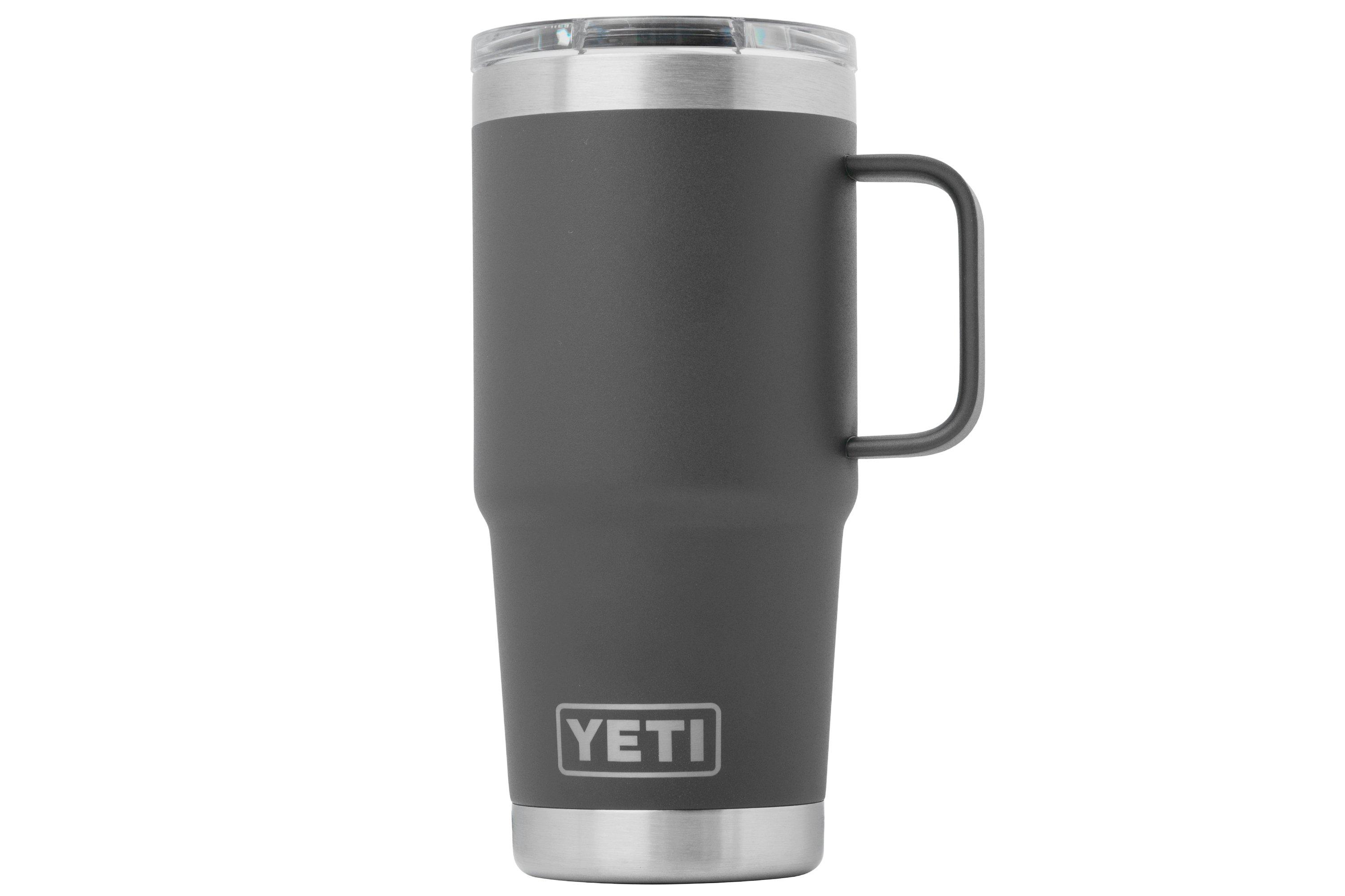 Yeti Rambler Travel Mug 20oz Stronghold Lid, Charcoal Grey, thermos ...