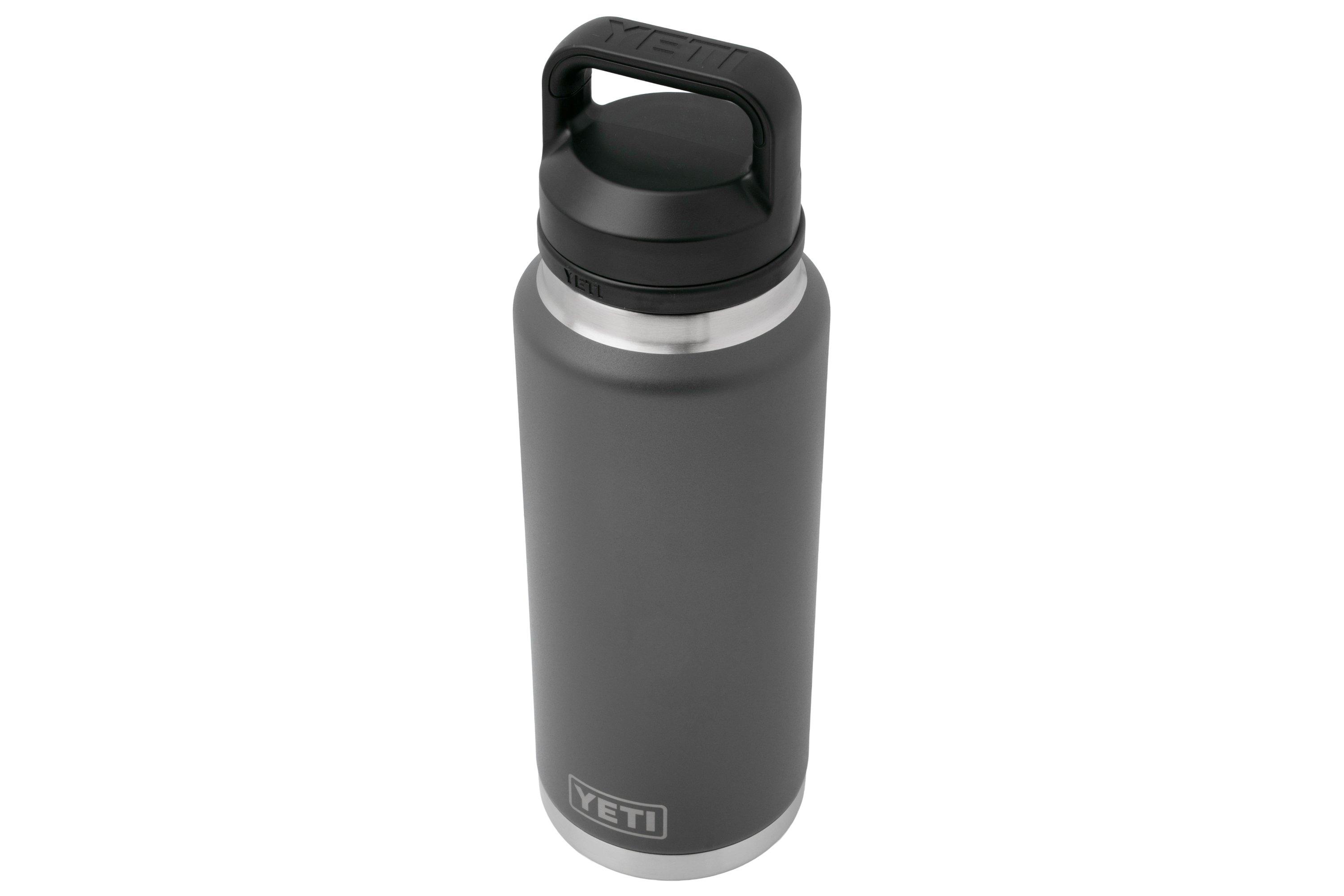 Yeti Rambler Bottle 36oz Chug Cap, Charcoal Grey, thermos with drinking ...