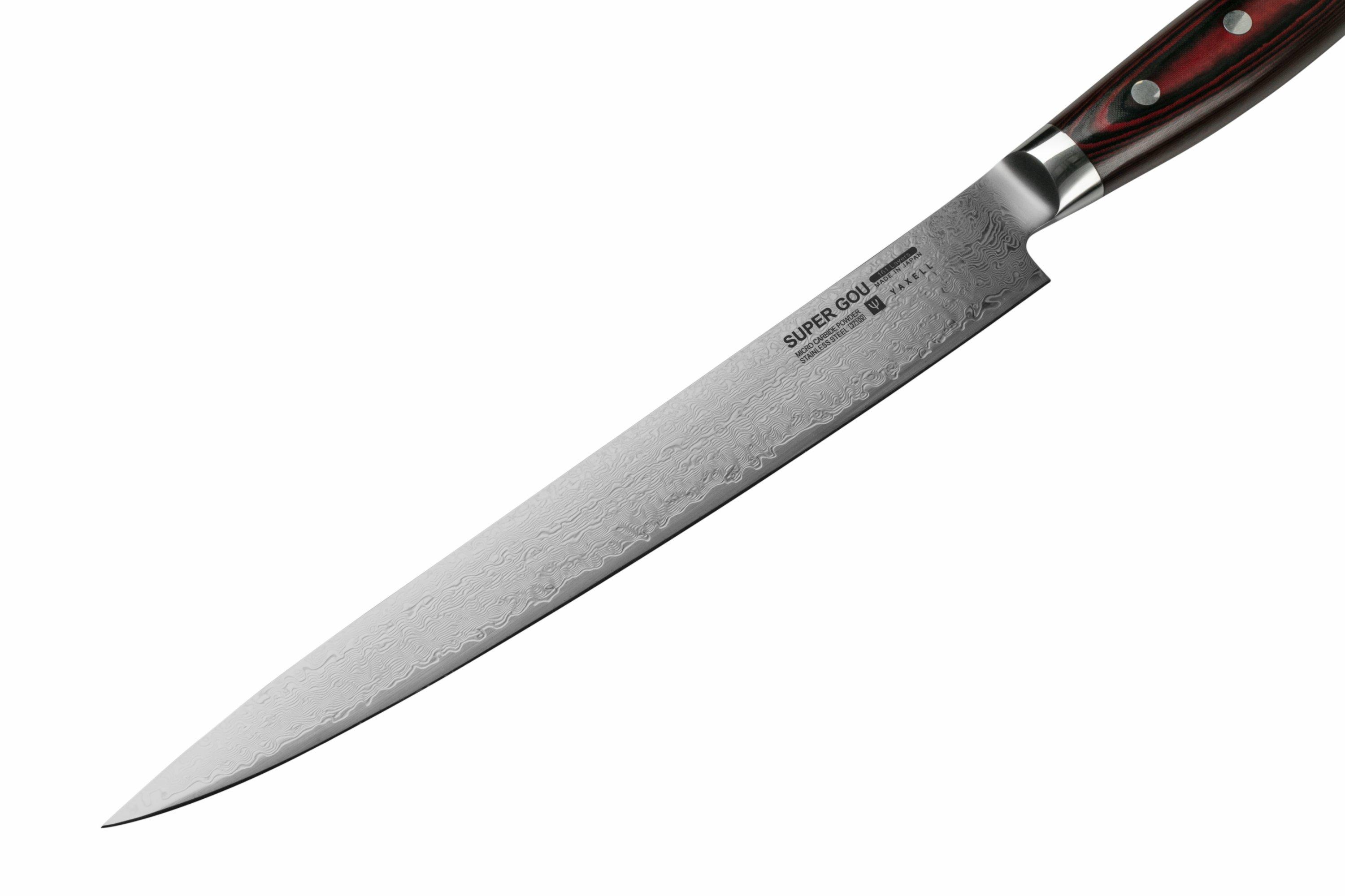 Yaxell Super Gou 37109 Sujihiki 161-lagiger Damaststahl, 25,5 cm ...