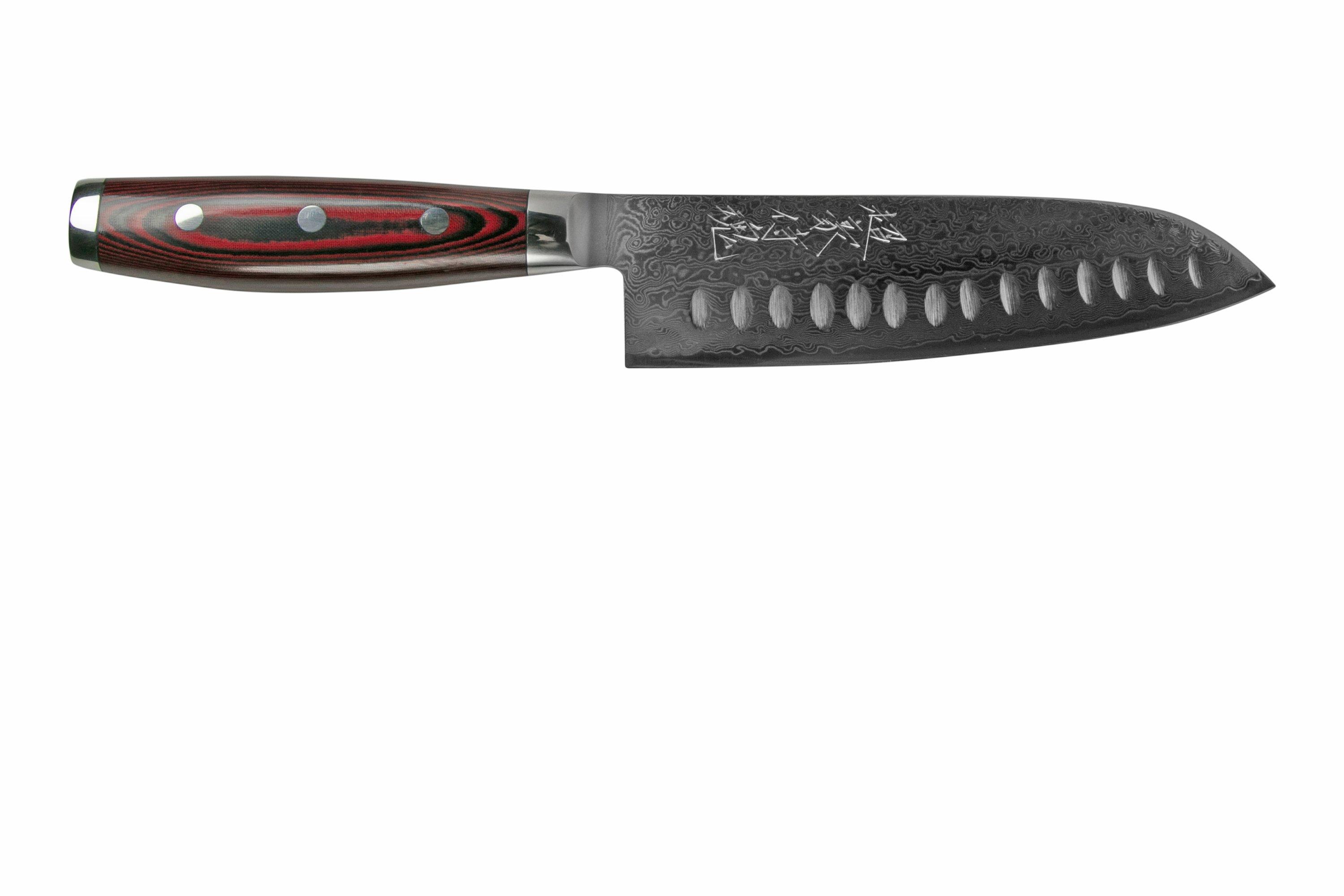 Yaxell Super Gou 37118 santoku with dimples 161-layer damascus steel ...