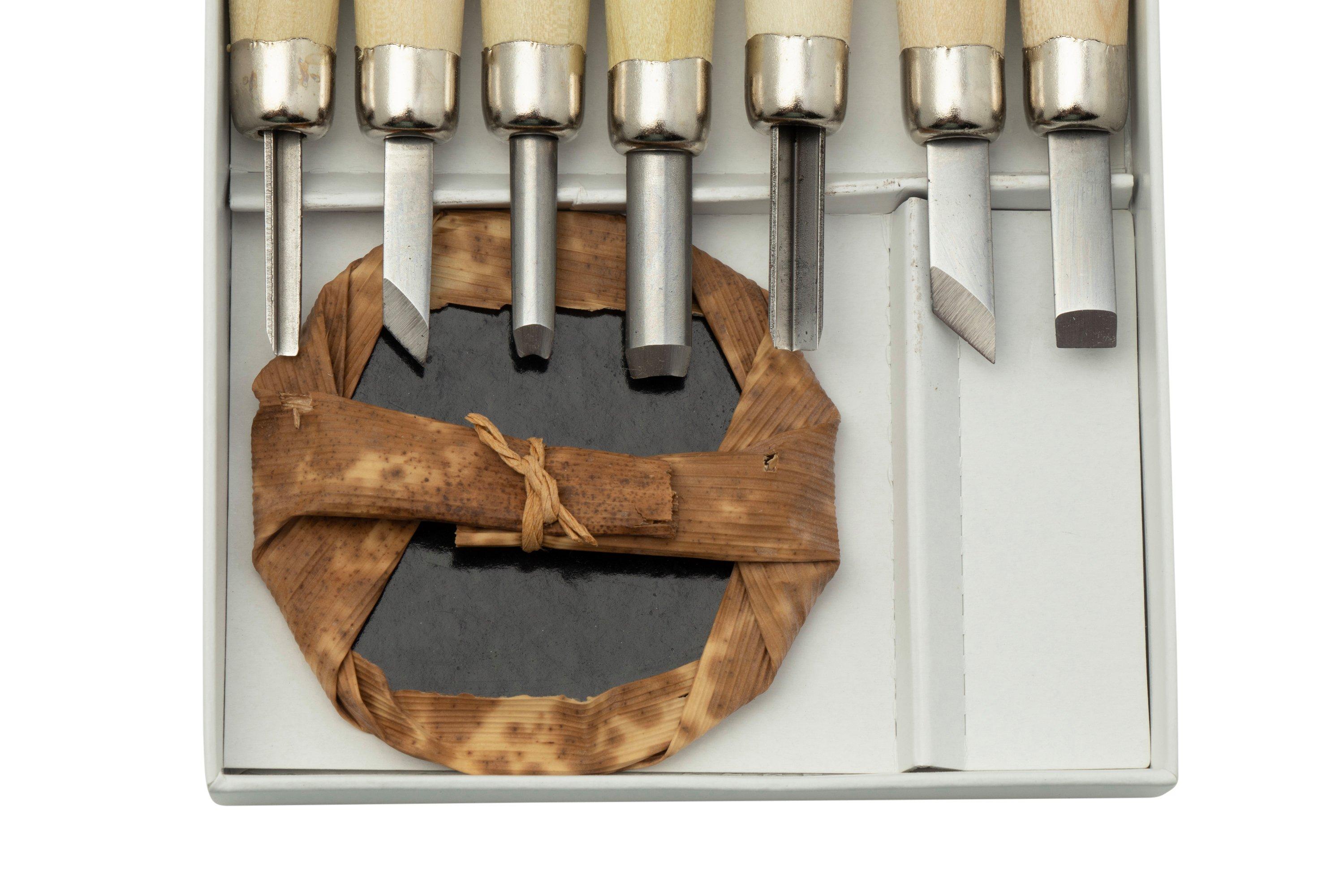 Yoshiharu L-7 Maruichi Japanese wood carving knives, set of 7 with ...