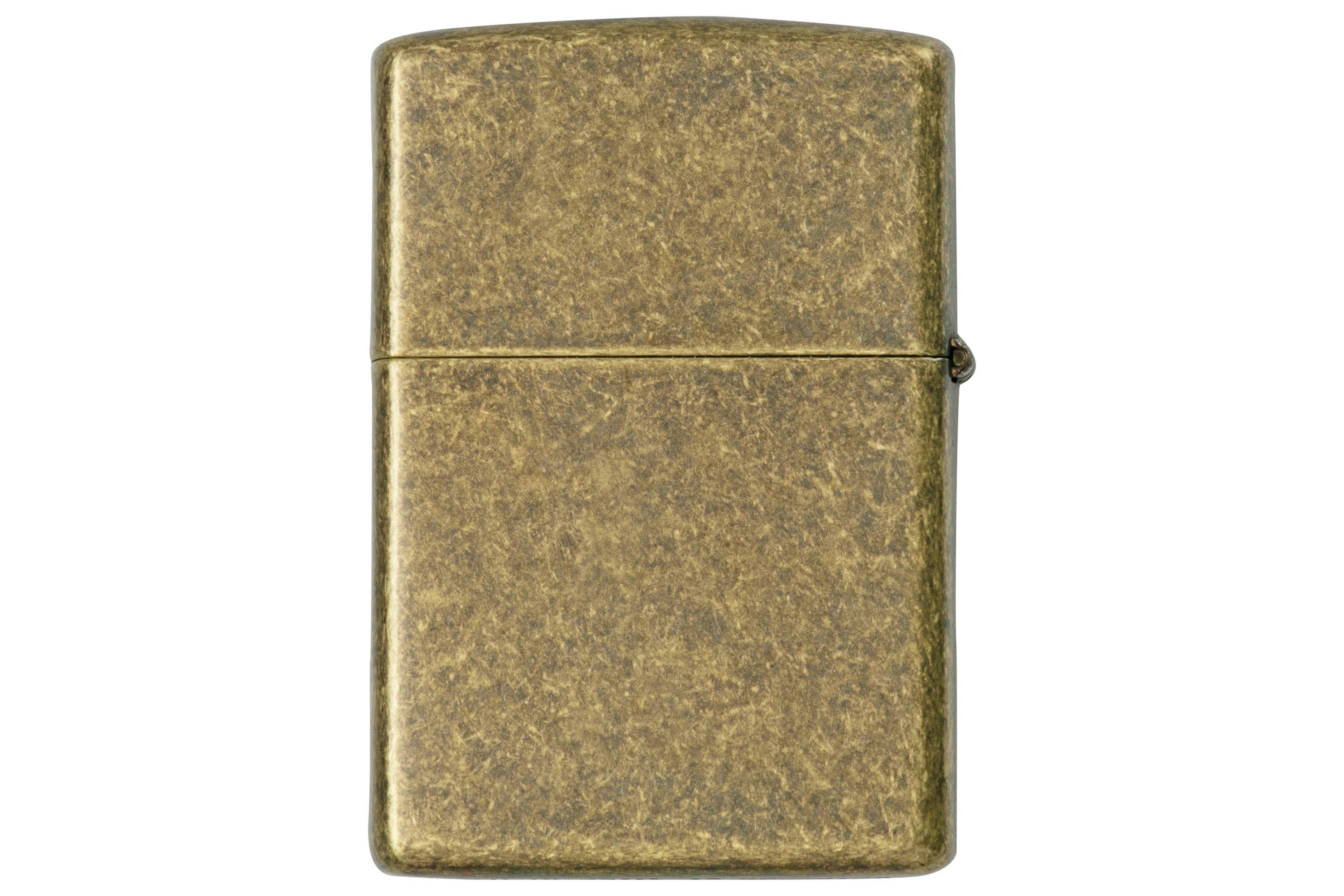Zippo Flat Bottom Antique Brass 60001567, lighter | Advantageously shopping at Knivesandtools.dk