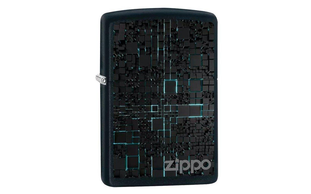 Zippo Blue Neon Design 218-080248, Matte Black, lighter | Advantageously shopping at ...
