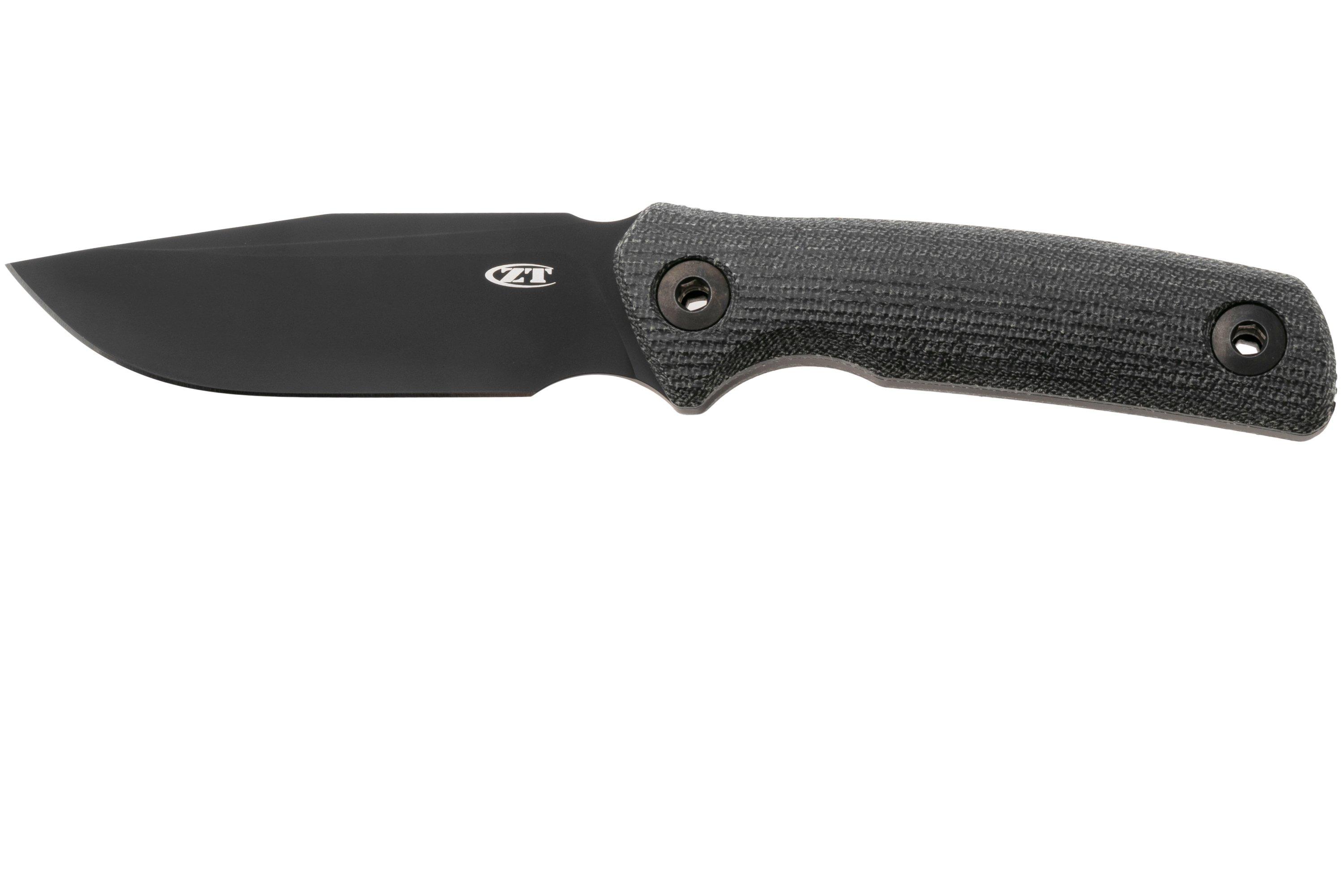 Zero Tolerance 0004BLK, Black CPM Cru-Wear, Black Micarta fixed knife | Advantageously shopping ...