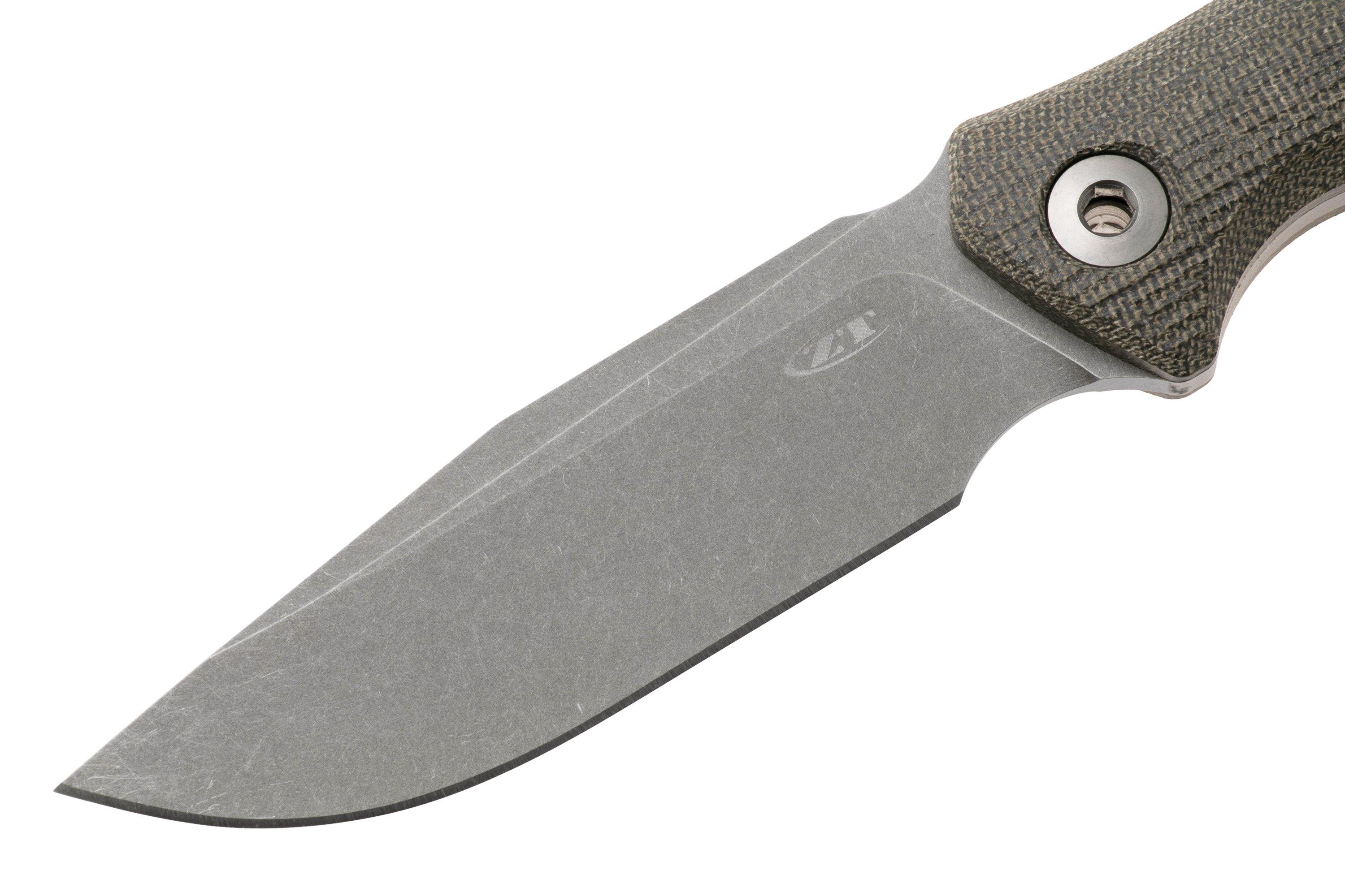 Zero Tolerance 0004OL, Stonewashed CPM Cru-Wear, Olive Drab Micarta, couteau fixe | Achetez à ...
