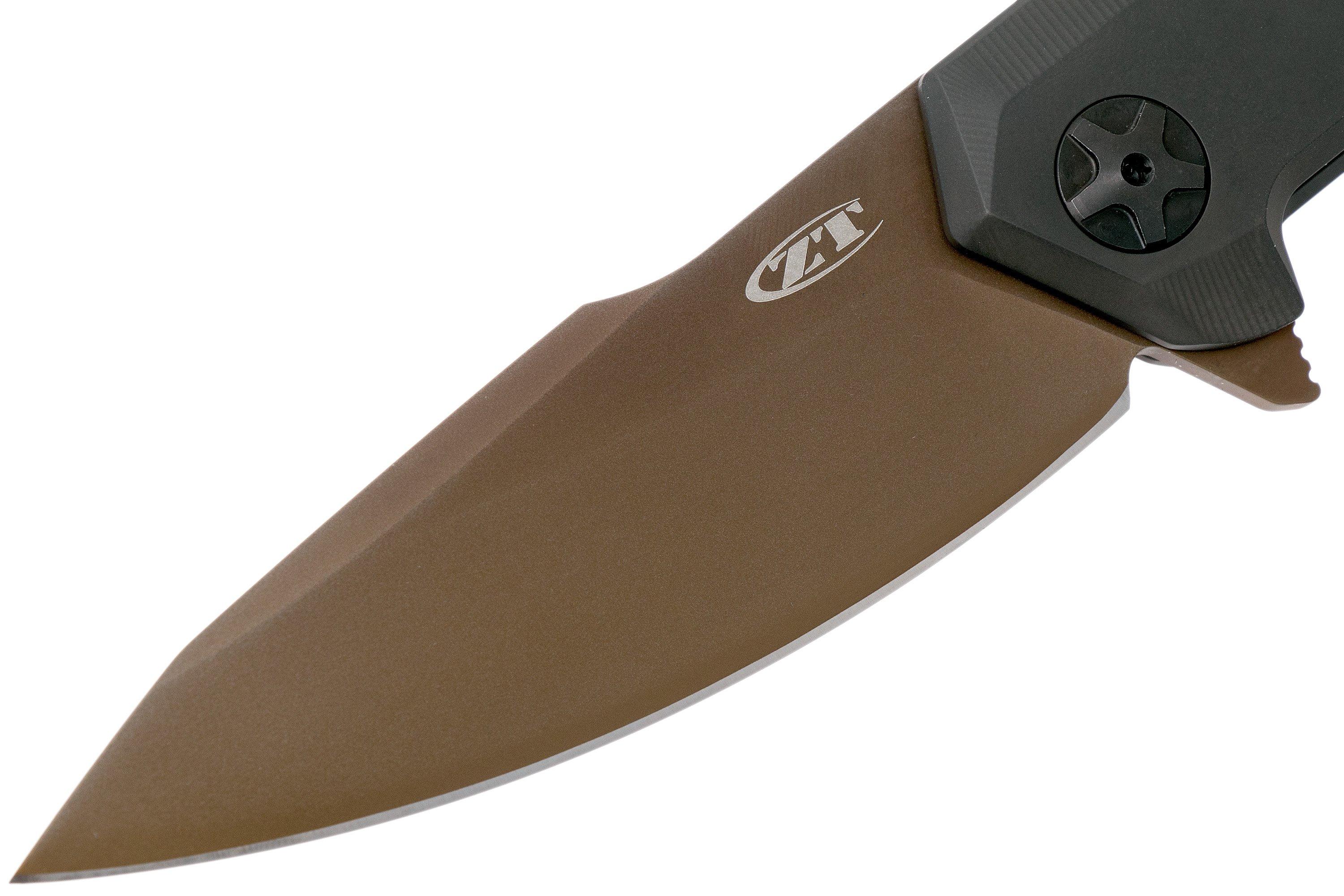 Zero Tolerance 0095TANBLK Tan Black S90V Sprint Run pocket knife ...