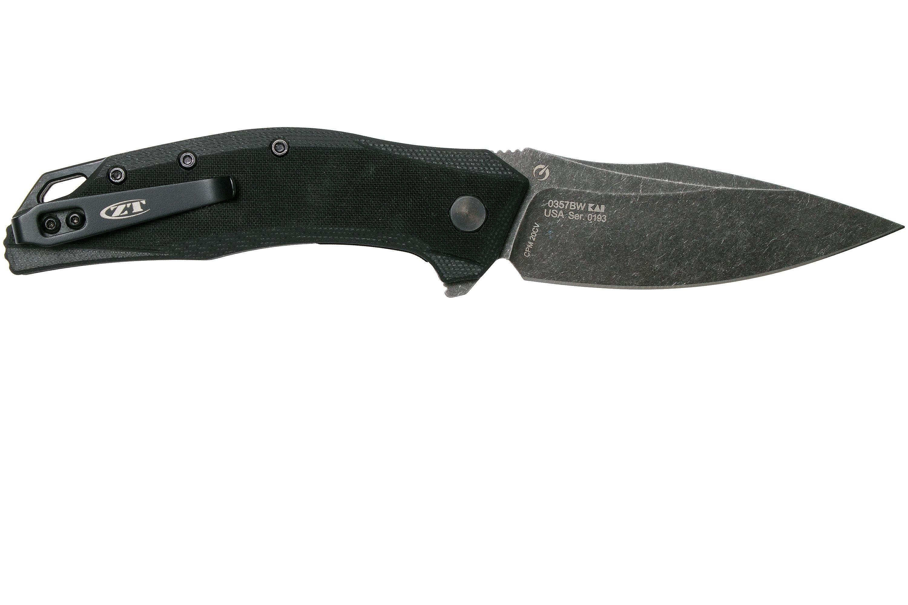 Zero Tolerance 0357BW Blackwash Finish pocket knife | Advantageously ...