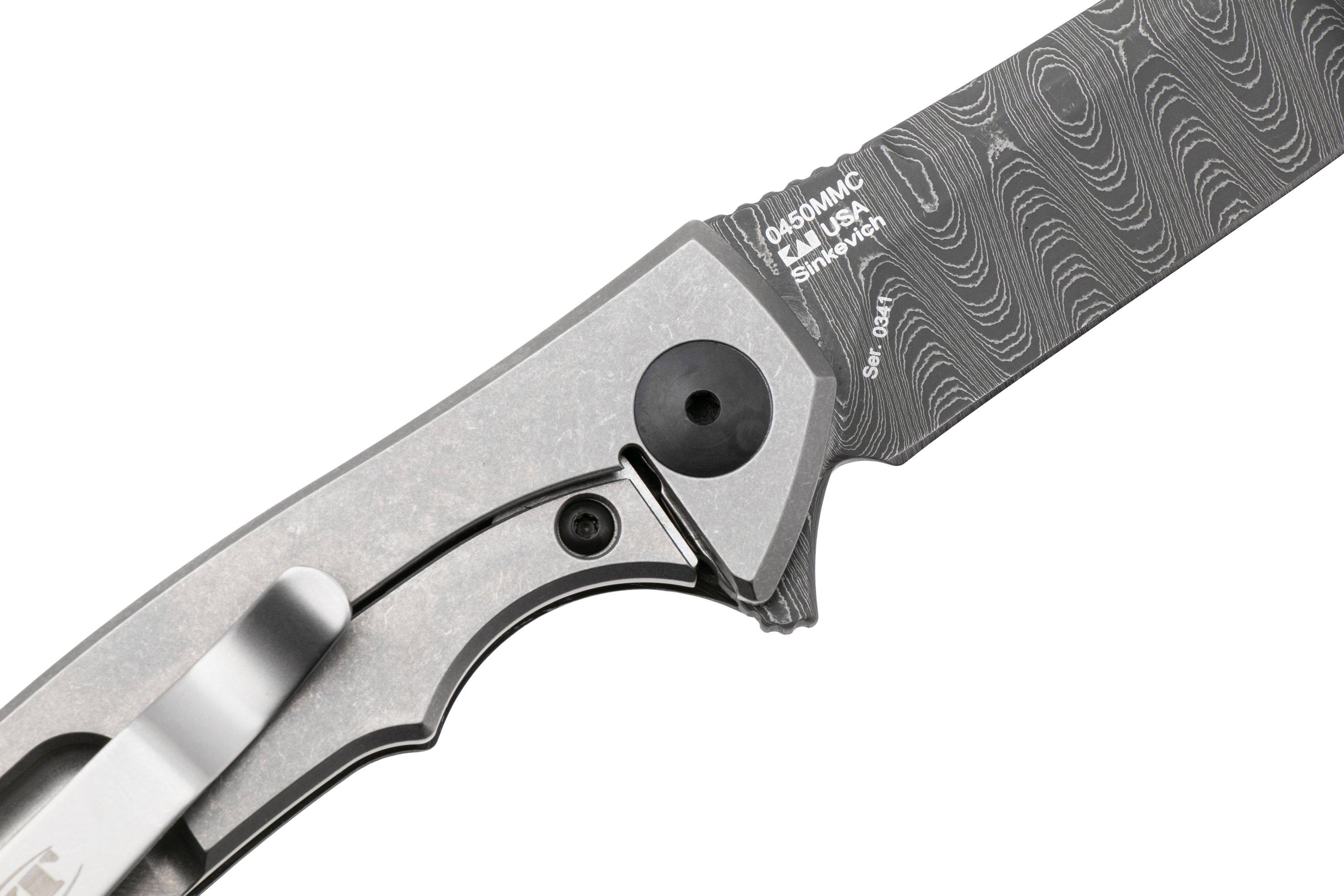 Zero Tolerance 0450MMC Vegas Forge Damascus, Marble Carbon Fiber, Limited Edition pocket knife ...