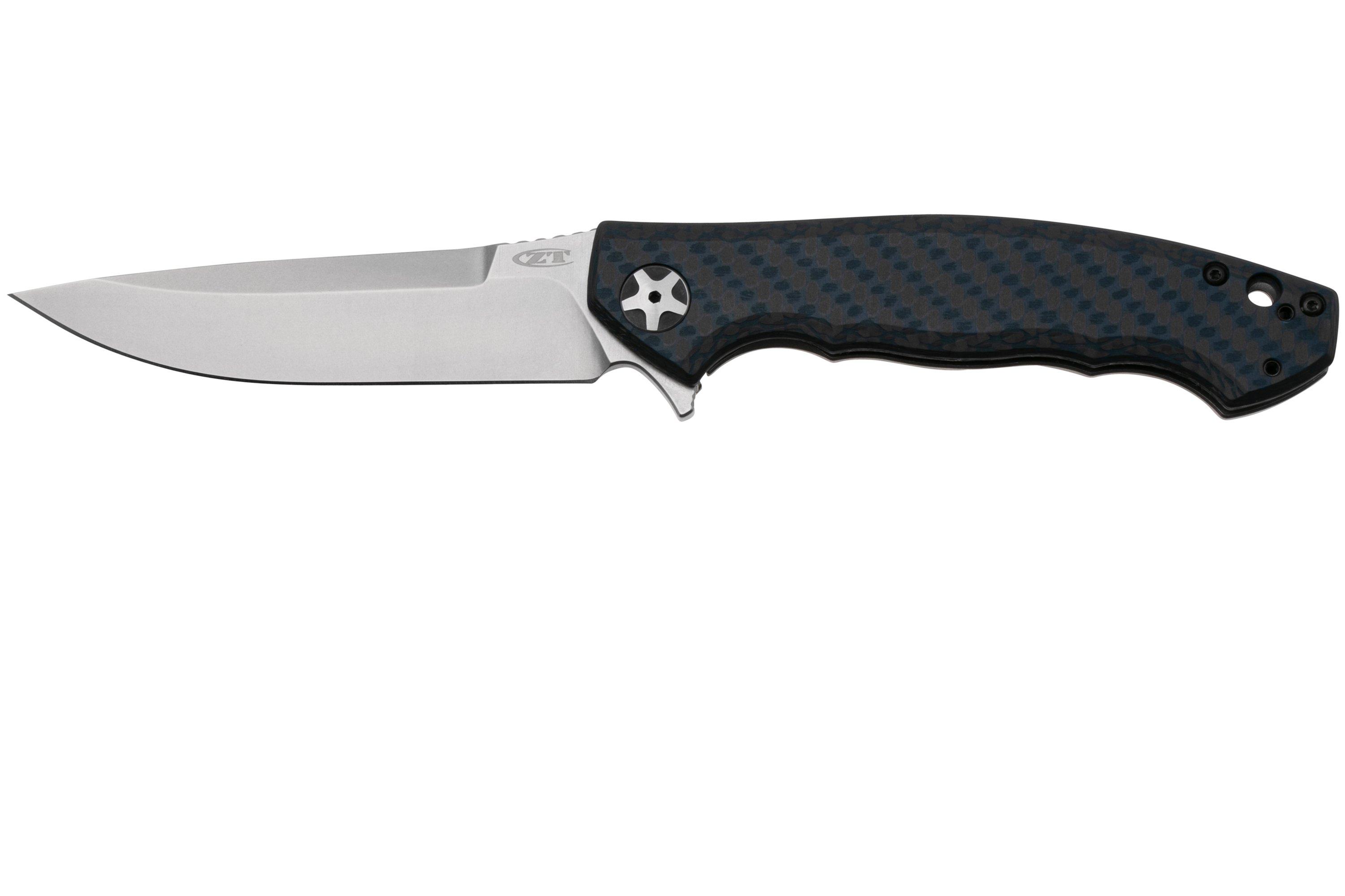 Zero Tolerance 0452BLUCF Magnacut, Black/Blue Carbon Fiber, zakmes ...