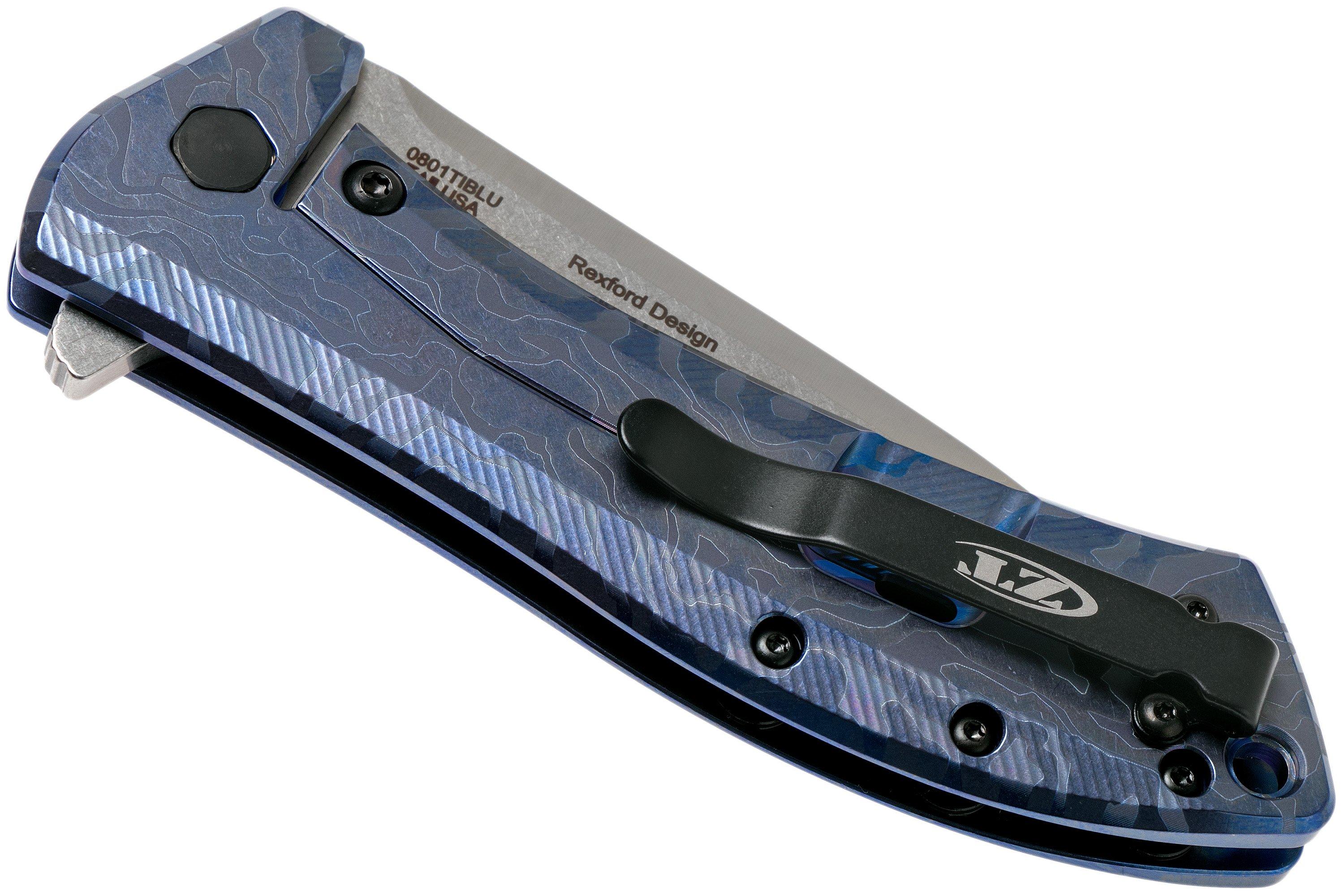 Zero Tolerance ZT0801TIBLU M390 Sprint Run pocket knife, Todd Rexford ...