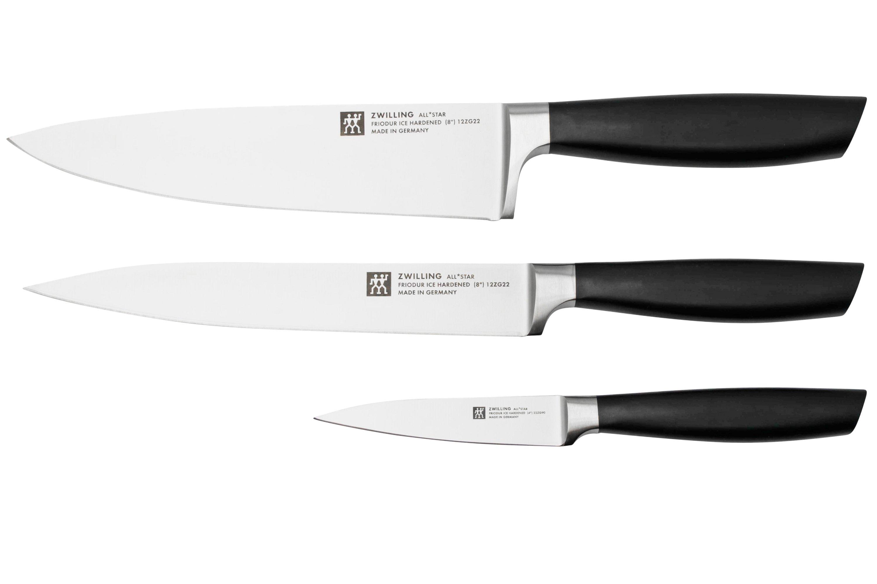 Zwilling All Star 1022956, 3-piece knife set, silver | Advantageously ...