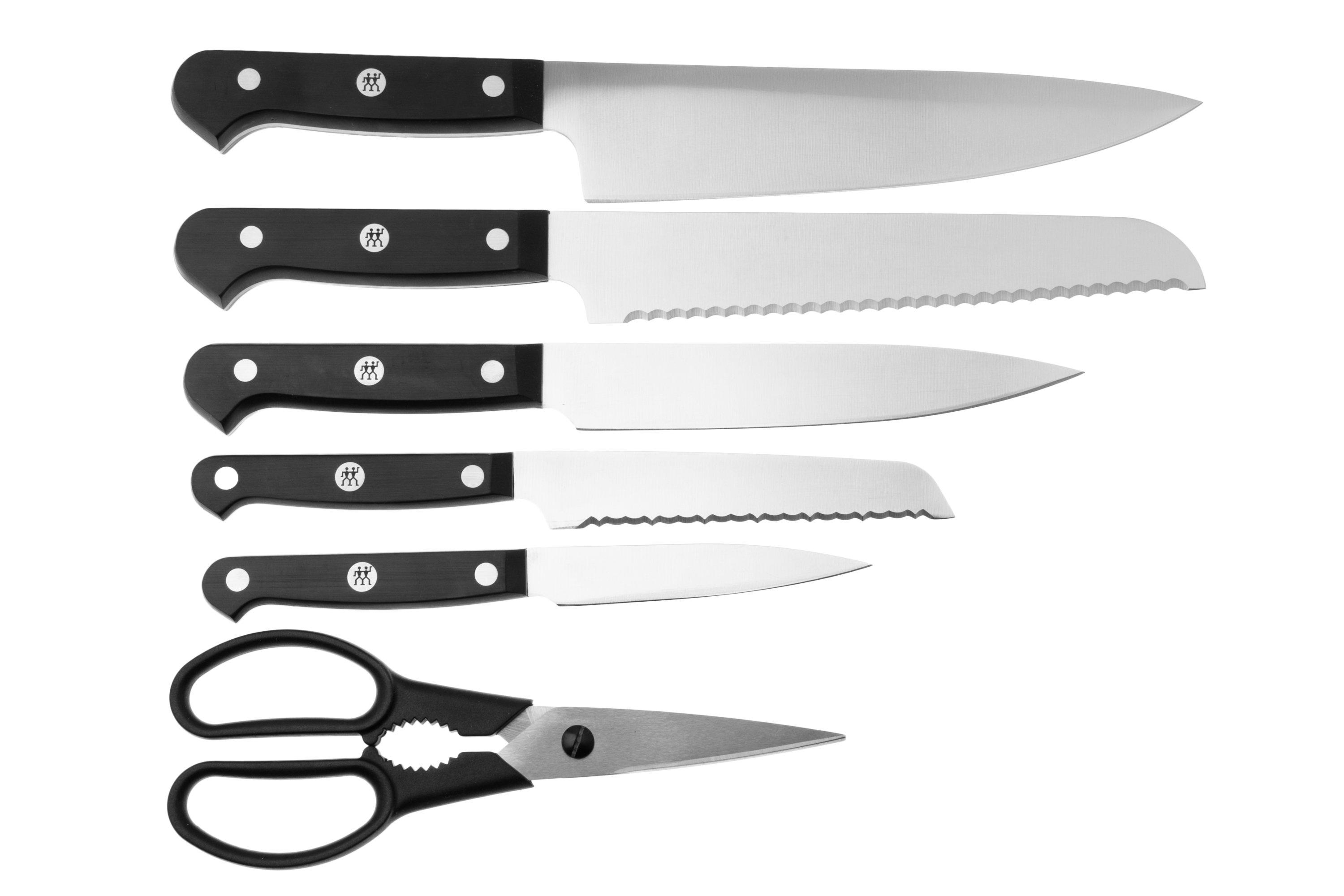 Zwilling Gourmet SharpBlock, 7-piece knife set, grey | Advantageously ...