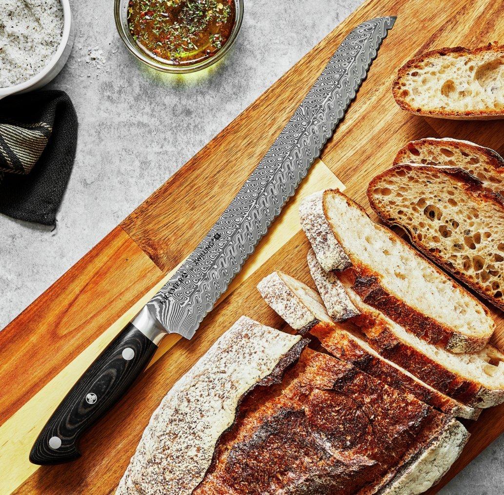 Bob Kramer by Zwilling Euro acero inoxidable cuchillo de pan 26 cm ...