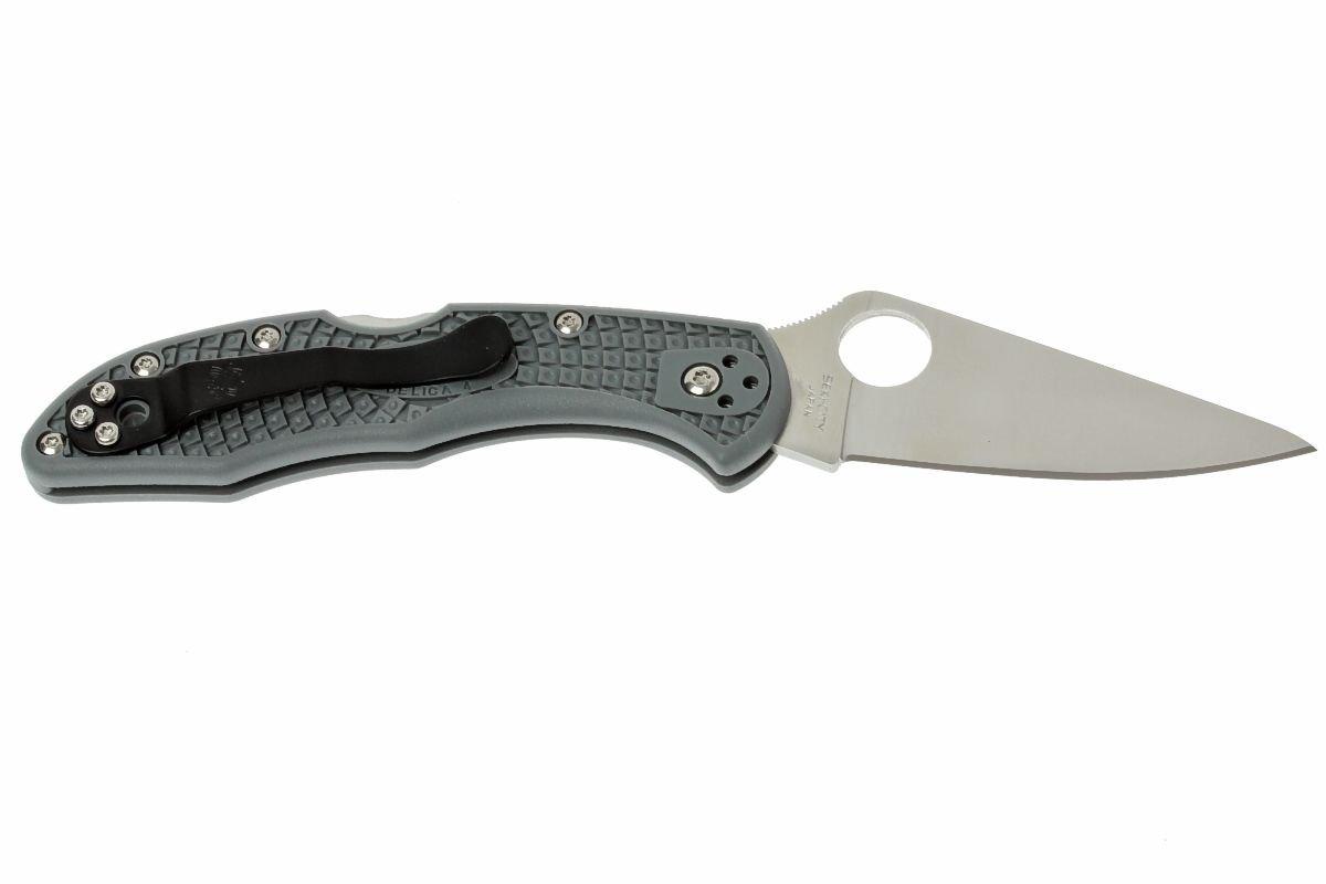 Spyderco Delica 4 Grey C11FPGY pocket knife | Advantageously shopping ...