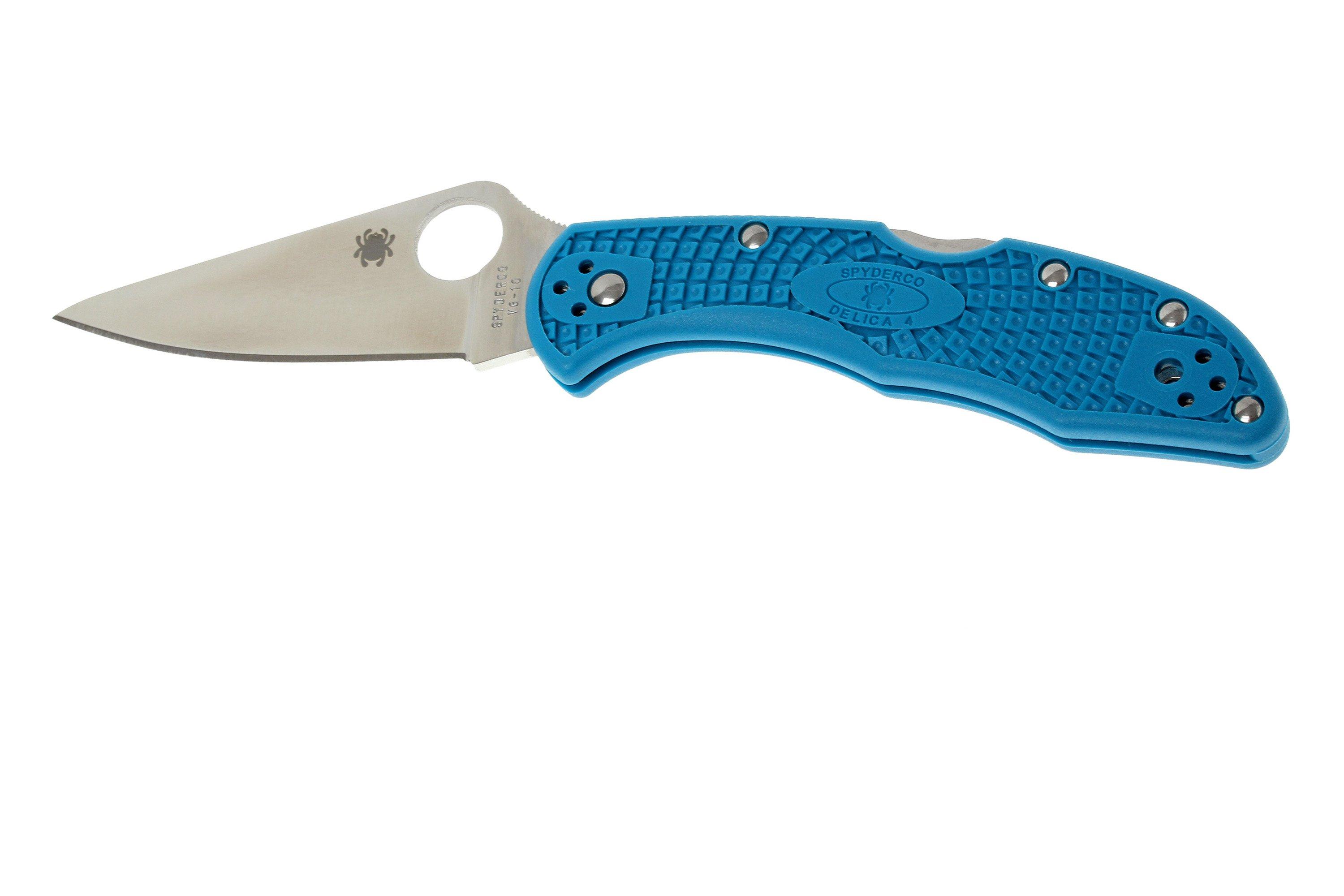 Spyderco Delica 4 Blue C11FPBL pocket knife | Advantageously shopping ...